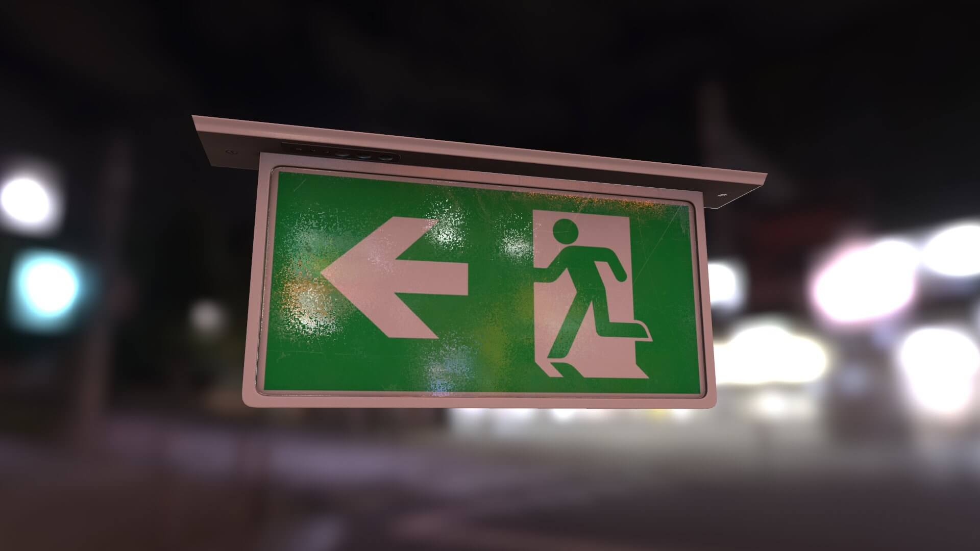 Emergency Exit Indicator - 3D Model by Grishmanovskij Anton