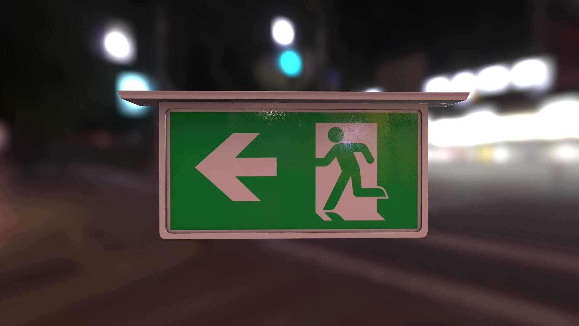 Emergency Exit Indicator - 3D Model by Grishmanovskij Anton