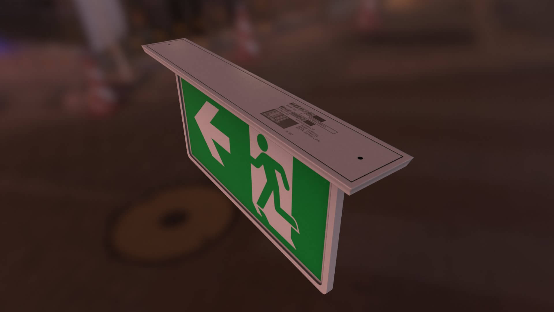 Emergency Exit Indicator - 3D Model by Grishmanovskij Anton