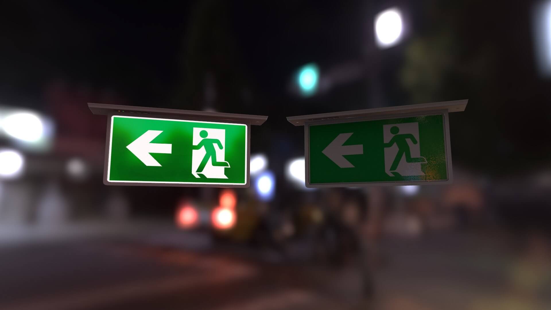 Emergency Exit Indicator - 3D Model by Grishmanovskij Anton