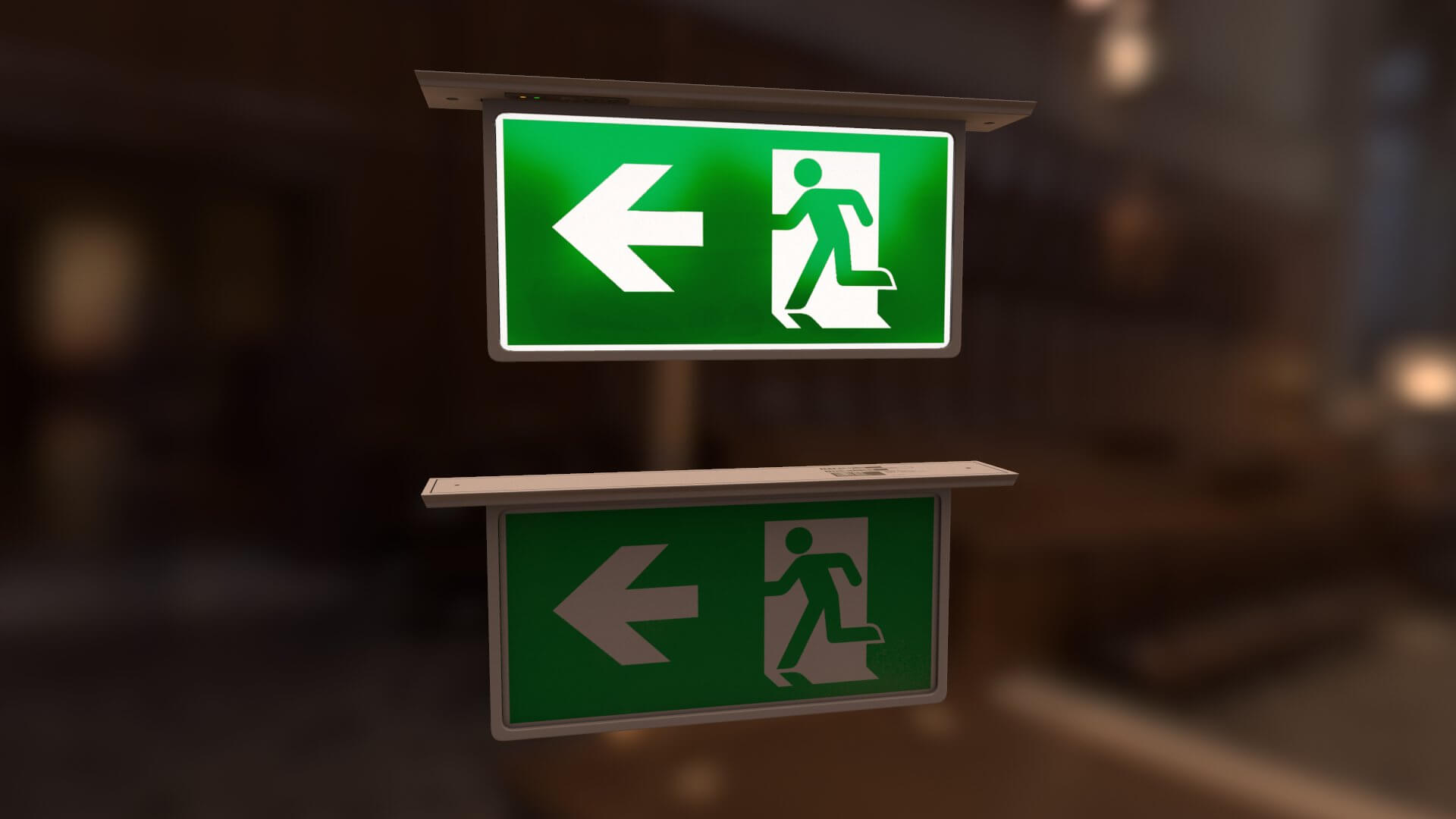 Emergency Exit Indicator - 3D Model by Grishmanovskij Anton