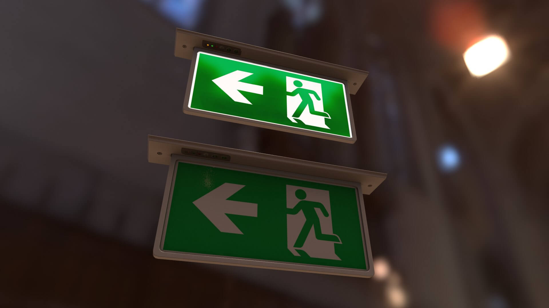 Emergency Exit Indicator - 3D Model by Grishmanovskij Anton