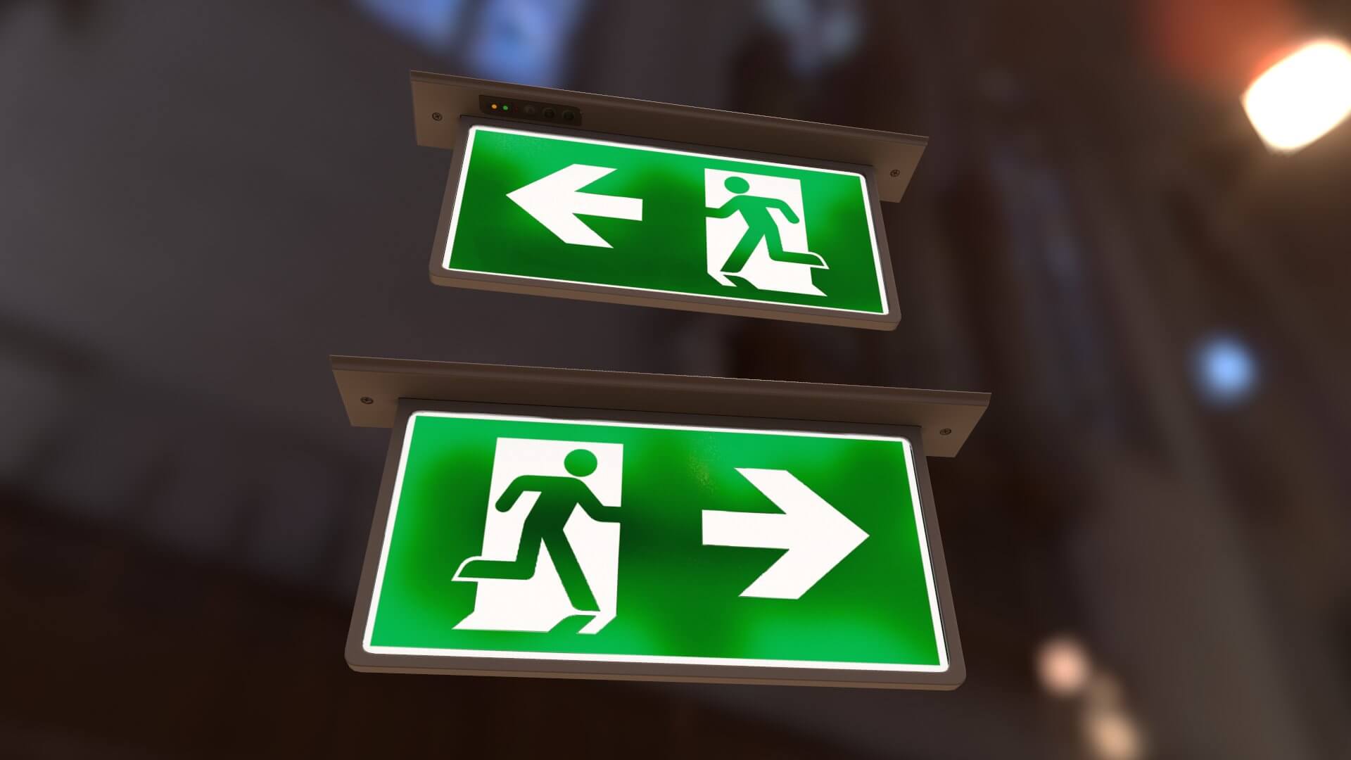 Emergency Exit Indicator - 3D Model by Grishmanovskij Anton