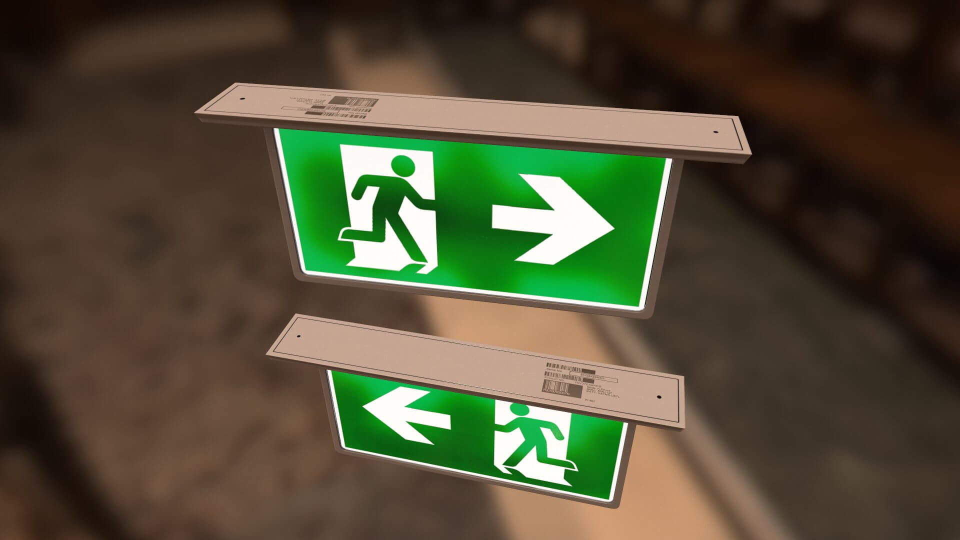 Emergency Exit Indicator - 3D Model by Grishmanovskij Anton