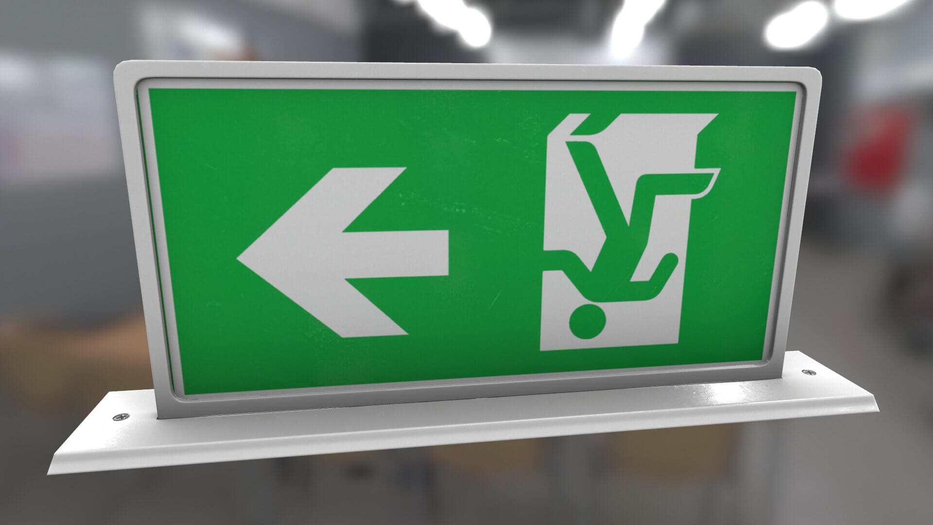 Emergency Exit Indicator - 3D Model by Grishmanovskij Anton