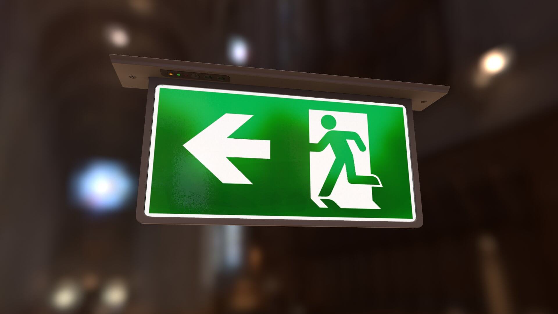 Emergency Exit Indicator - 3D Model by Grishmanovskij Anton