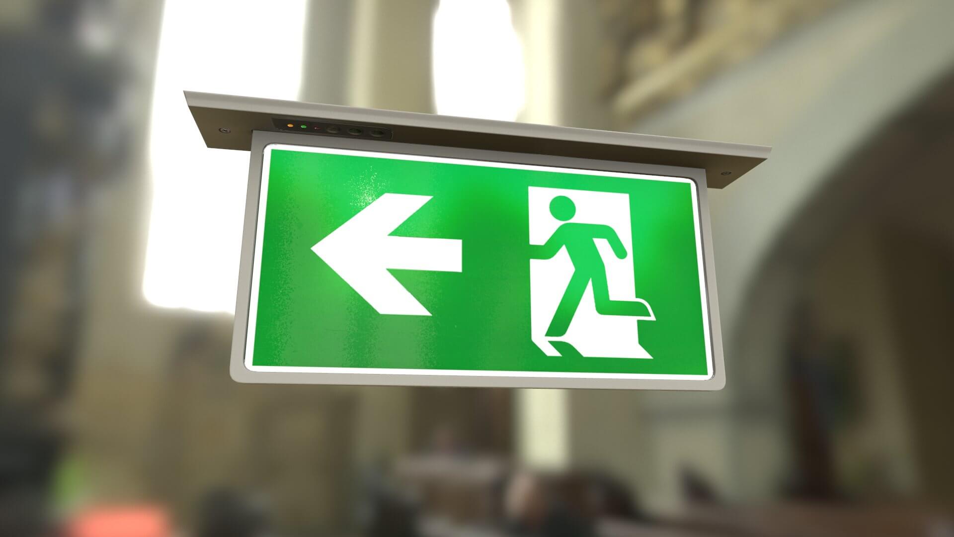 Emergency Exit Indicator - 3D Model by Grishmanovskij Anton