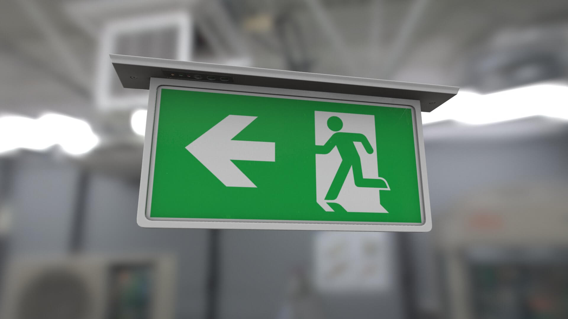 Emergency Exit Indicator - 3D Model by Grishmanovskij Anton