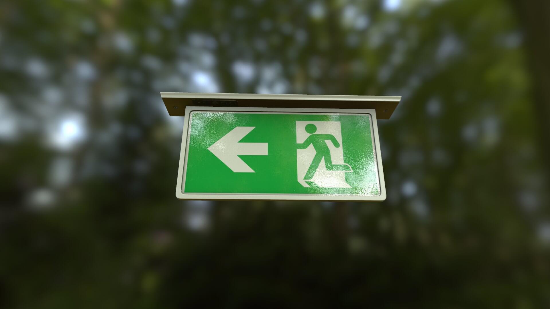 Emergency Exit Indicator - 3D Model by Grishmanovskij Anton