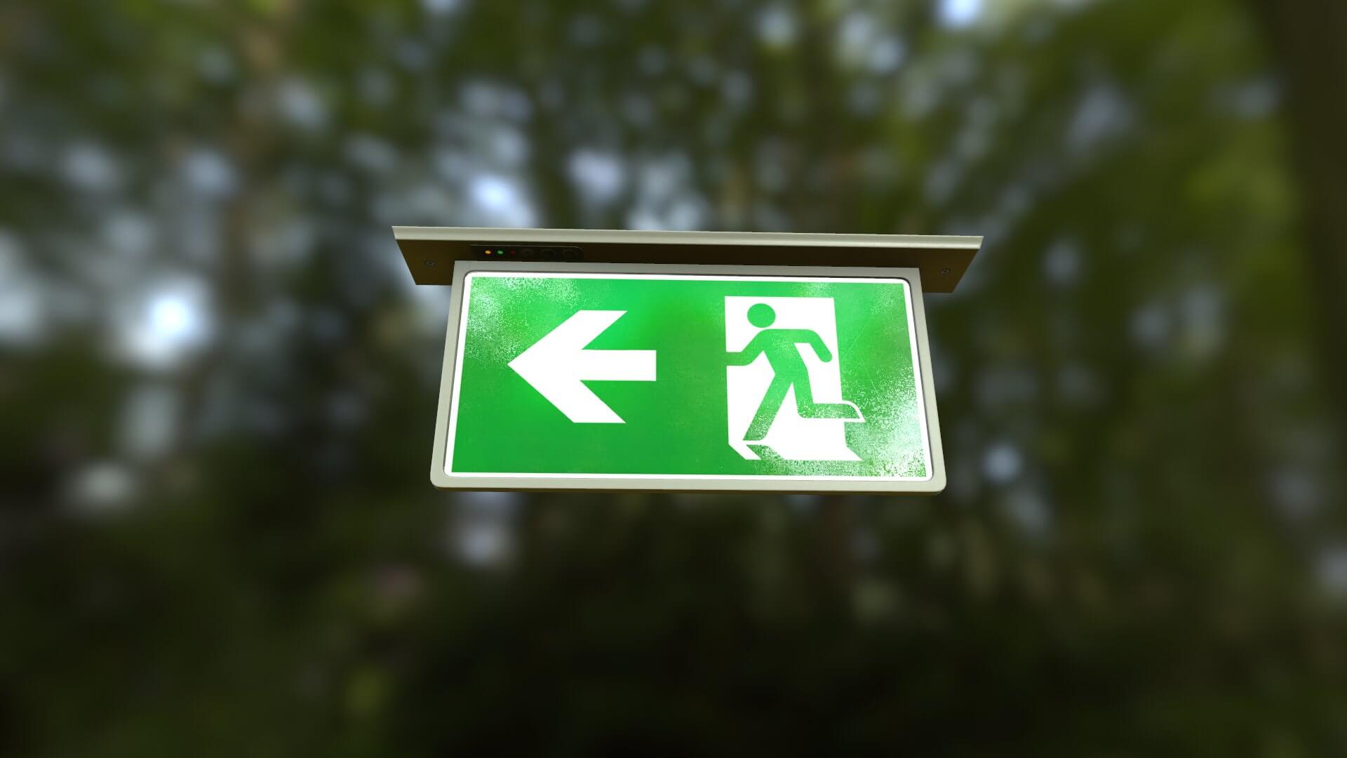 Emergency Exit Indicator - 3D Model by Grishmanovskij Anton
