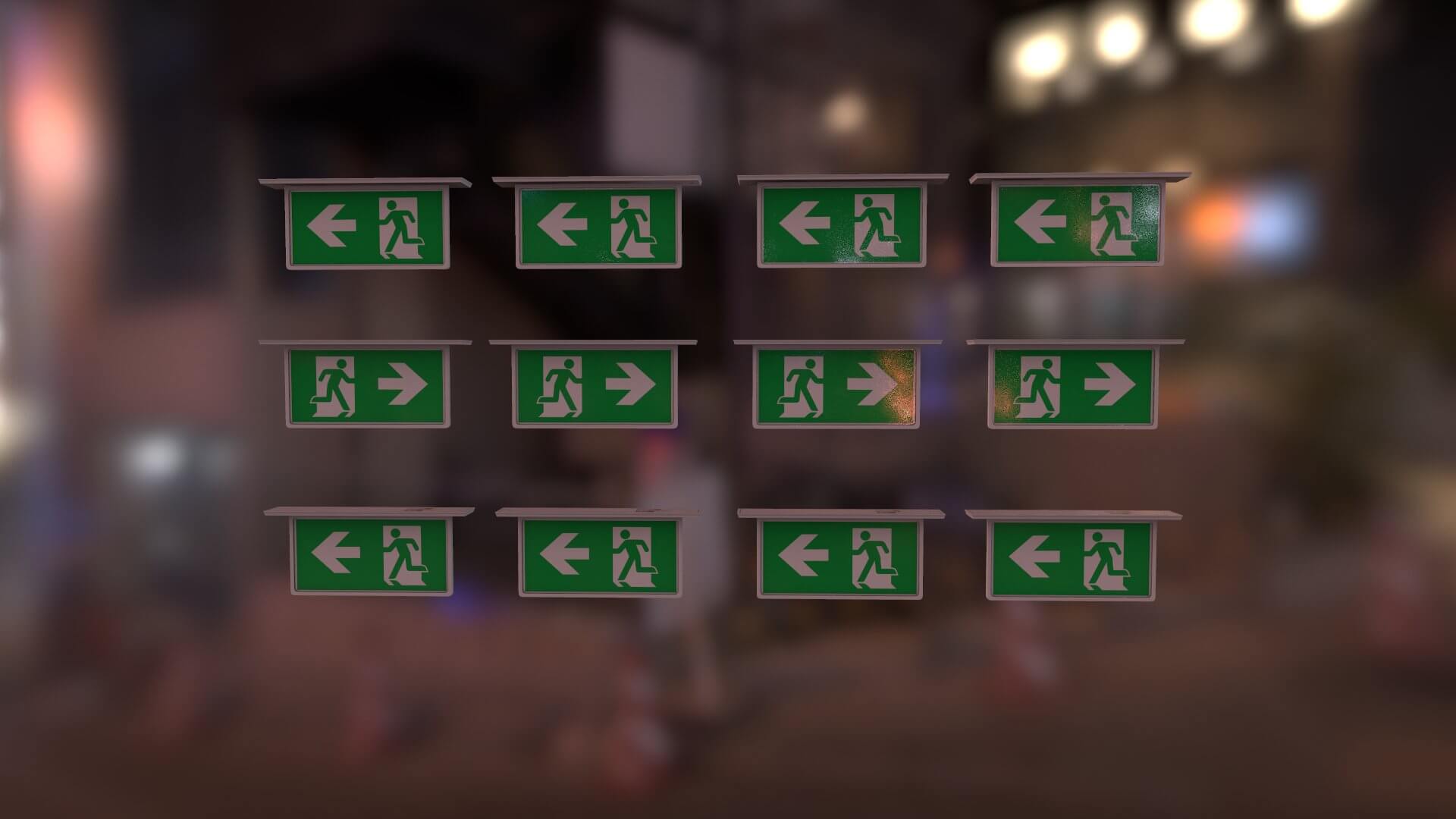 Emergency Exit Indicator - 3D Model by Grishmanovskij Anton