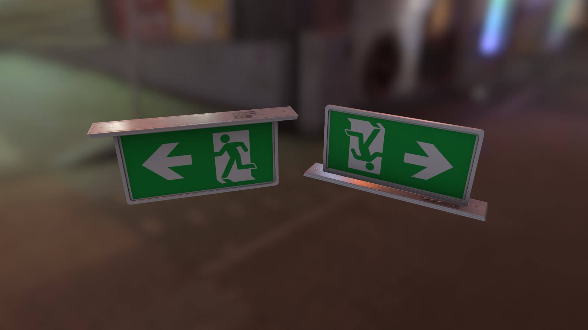Emergency Exit Indicator - 3D Model by Grishmanovskij Anton
