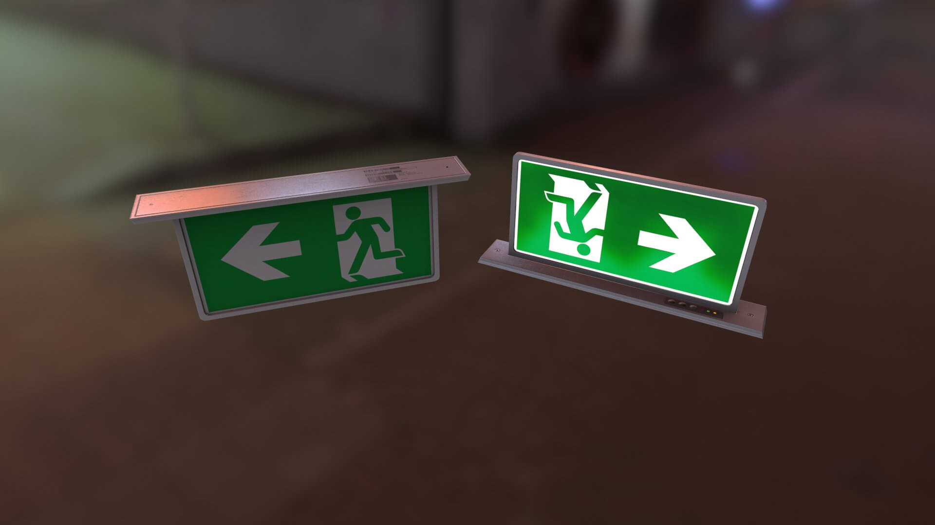 Emergency Exit Indicator - 3D Model by Grishmanovskij Anton