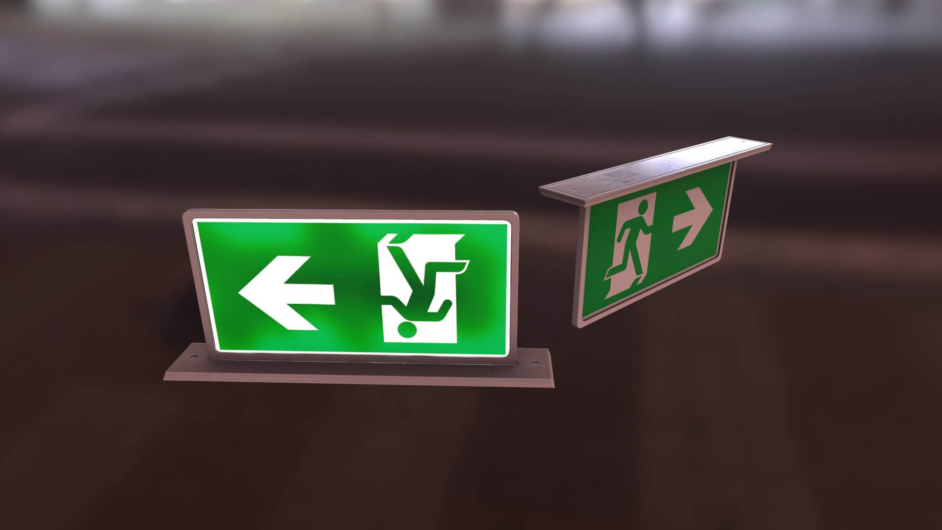 Emergency Exit Indicator - 3D Model by Grishmanovskij Anton