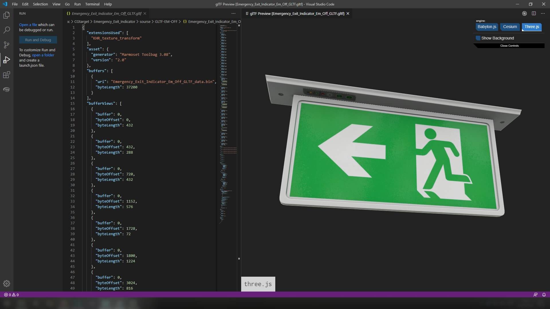 Emergency Exit Indicator - 3D Model by Grishmanovskij Anton