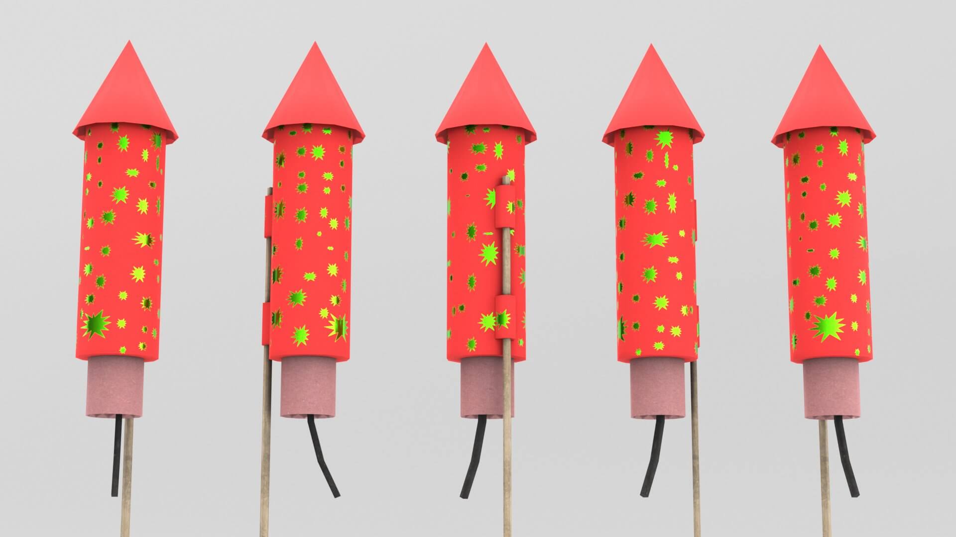 Fireworks - 3D Model by Grishmanovskij Anton
