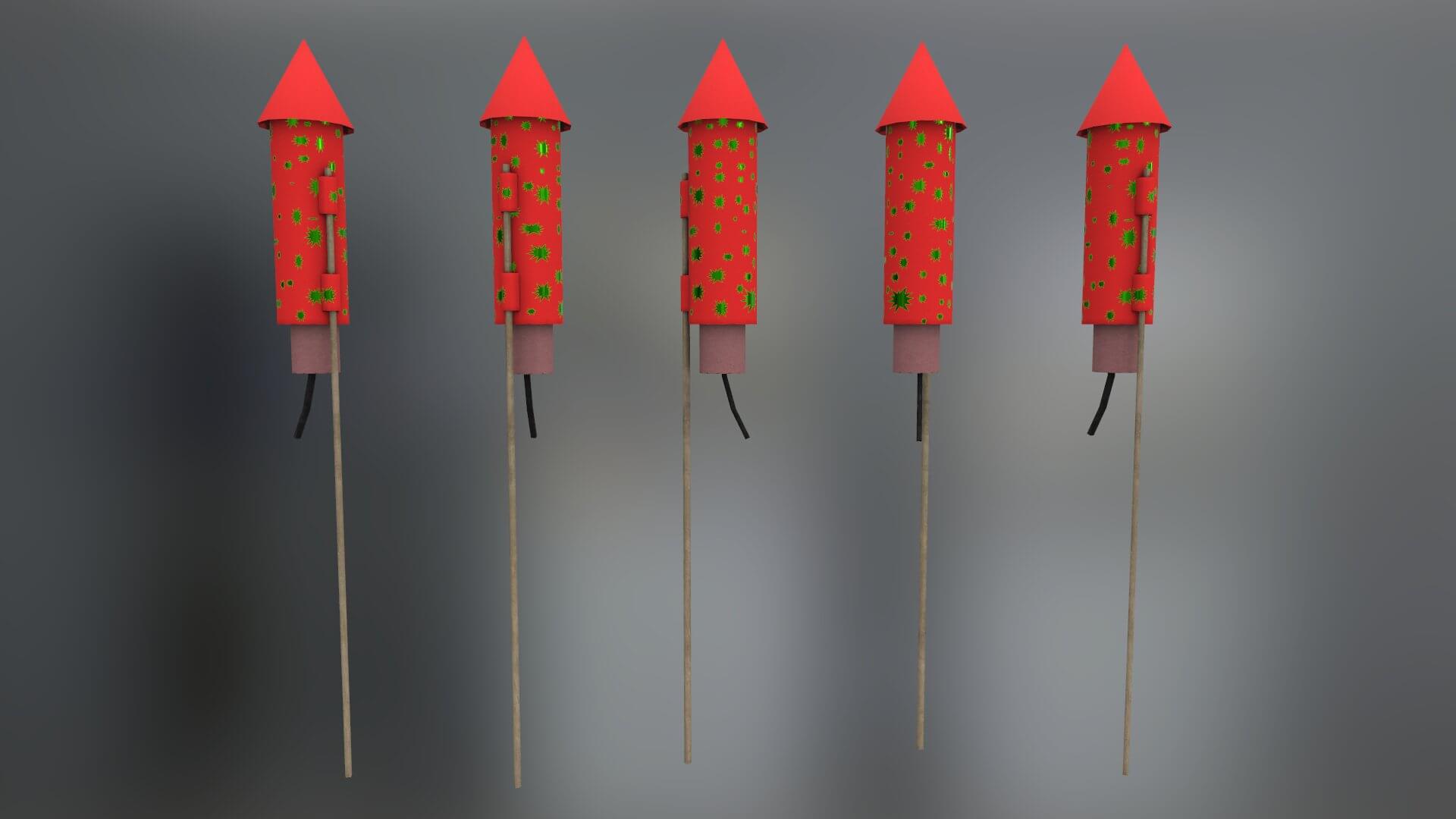 Fireworks - 3D Model by Grishmanovskij Anton