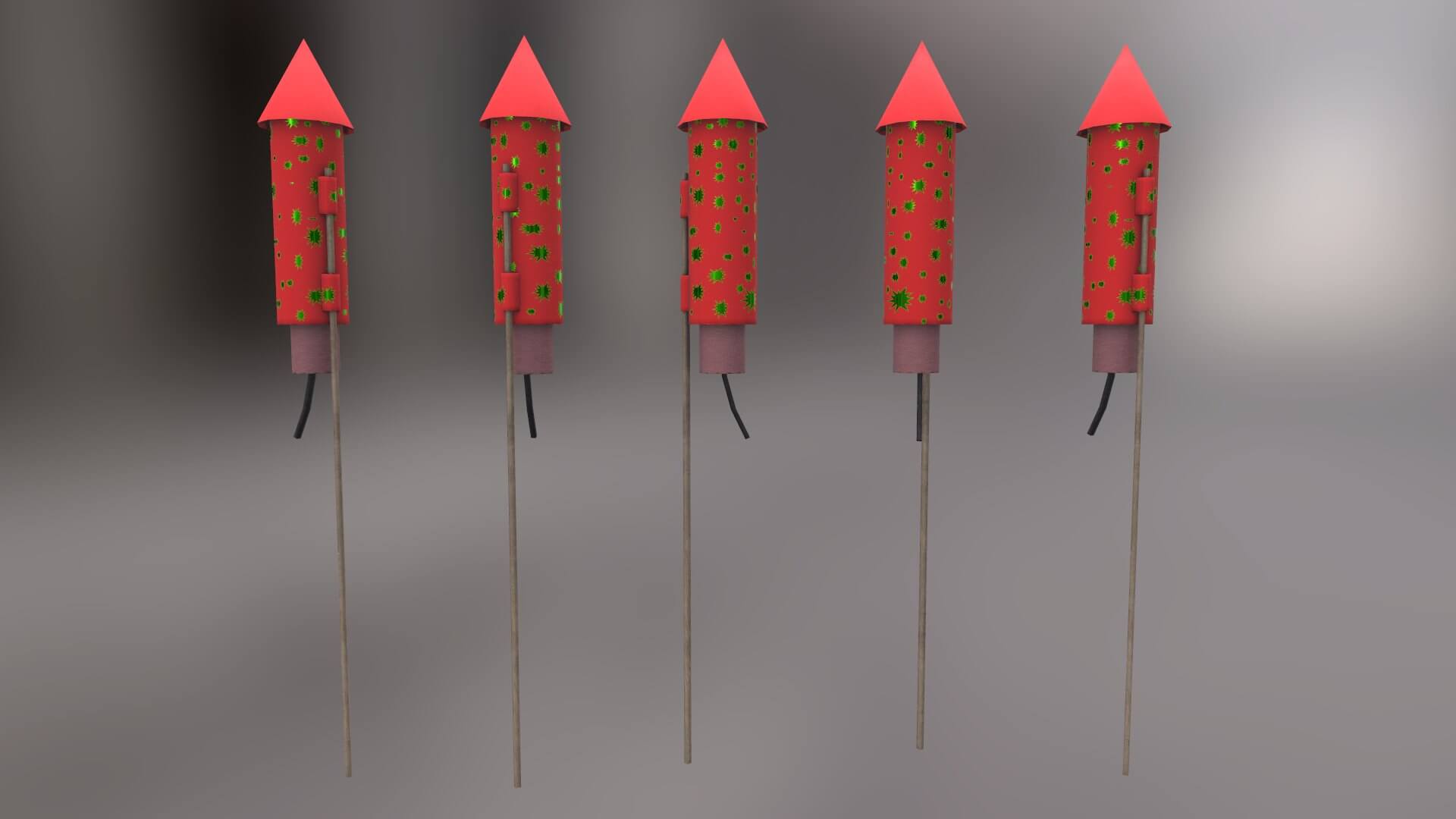 Fireworks - 3D Model by Grishmanovskij Anton
