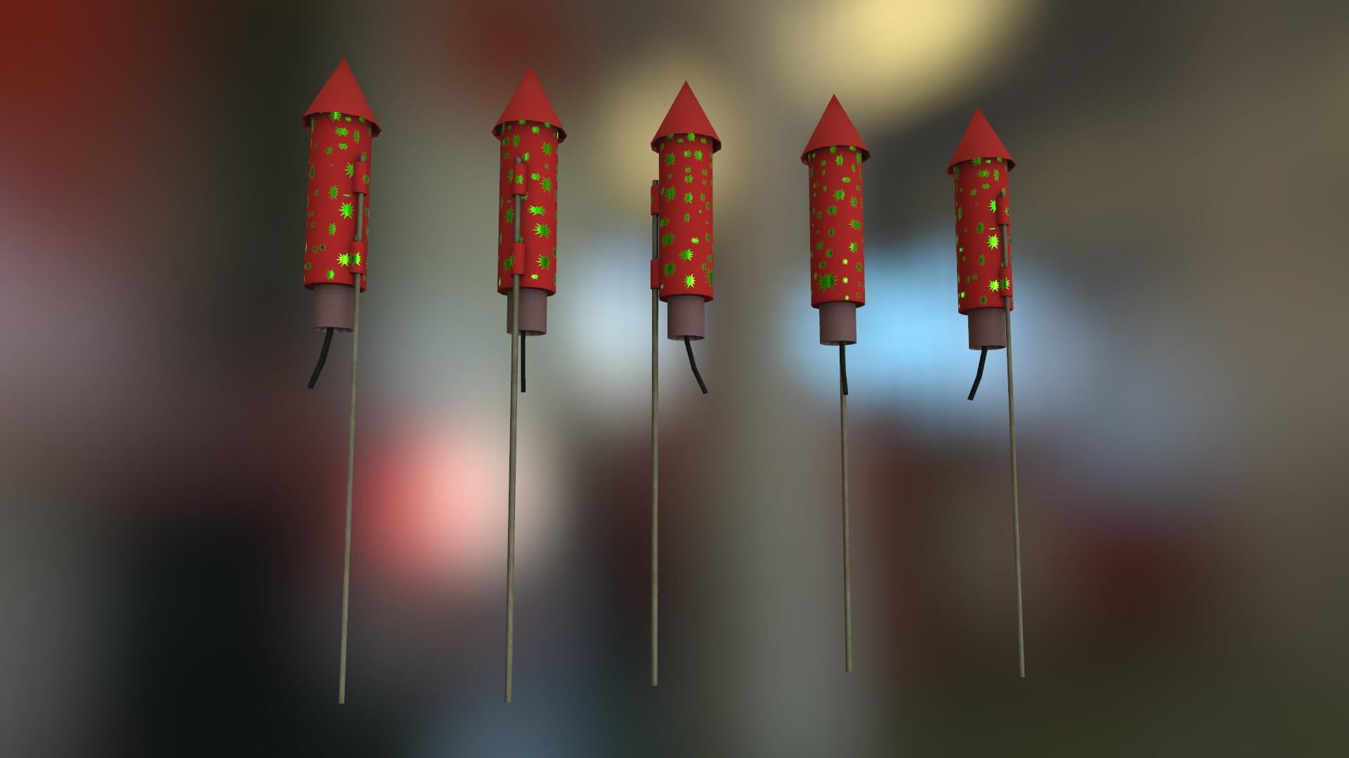 Fireworks - 3D Model by Grishmanovskij Anton