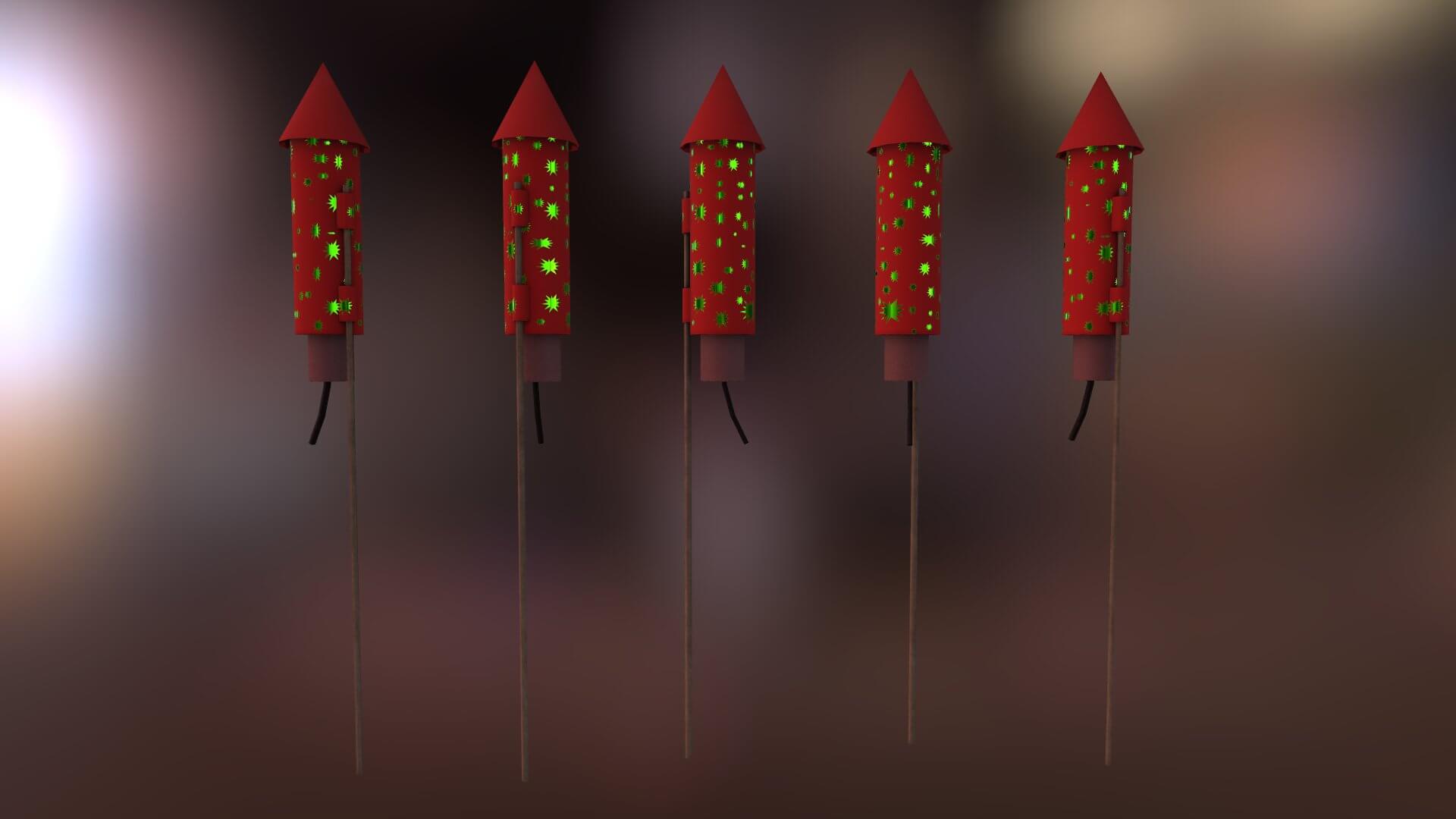 Fireworks - 3D Model by Grishmanovskij Anton