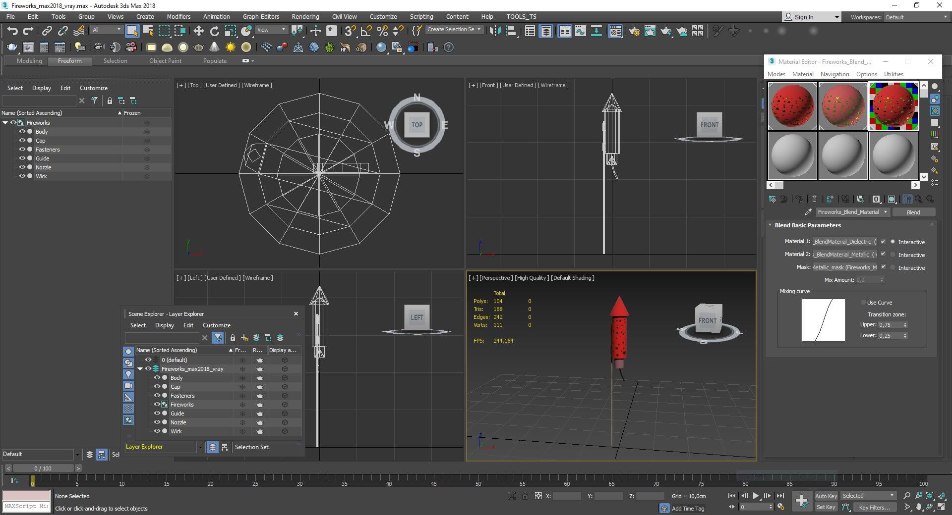 Fireworks - 3D Model by Grishmanovskij Anton