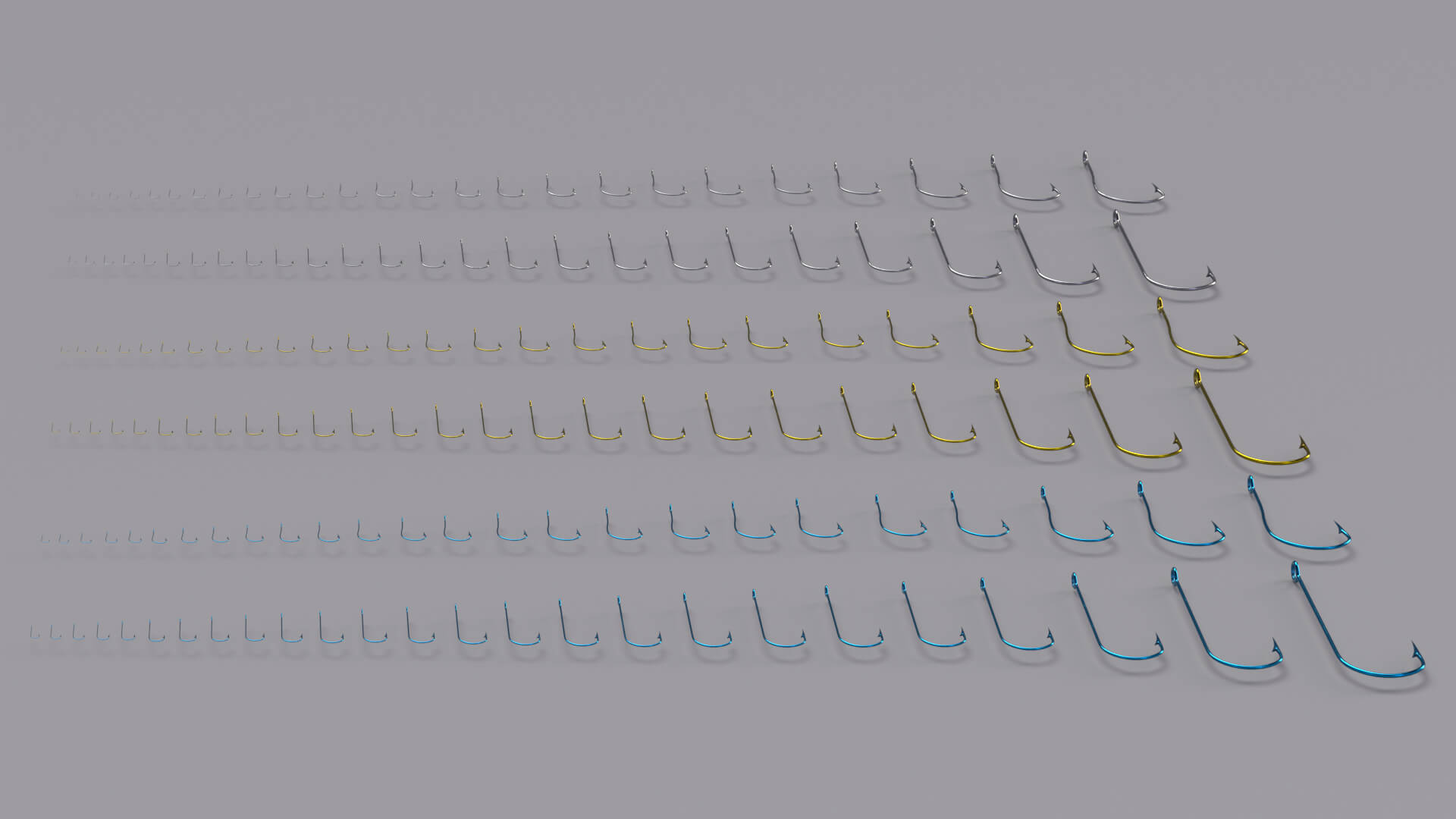 Fishing Hooks - 3D Model by Grishmanovskij Anton