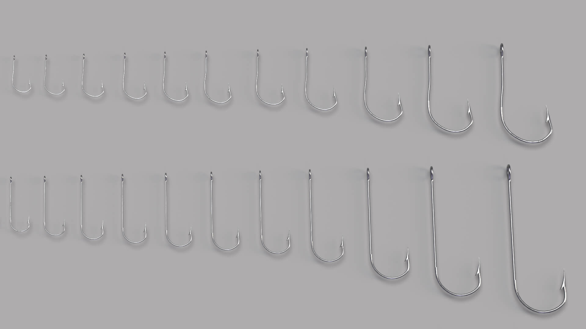 Fishing Hooks - 3D Model by Grishmanovskij Anton