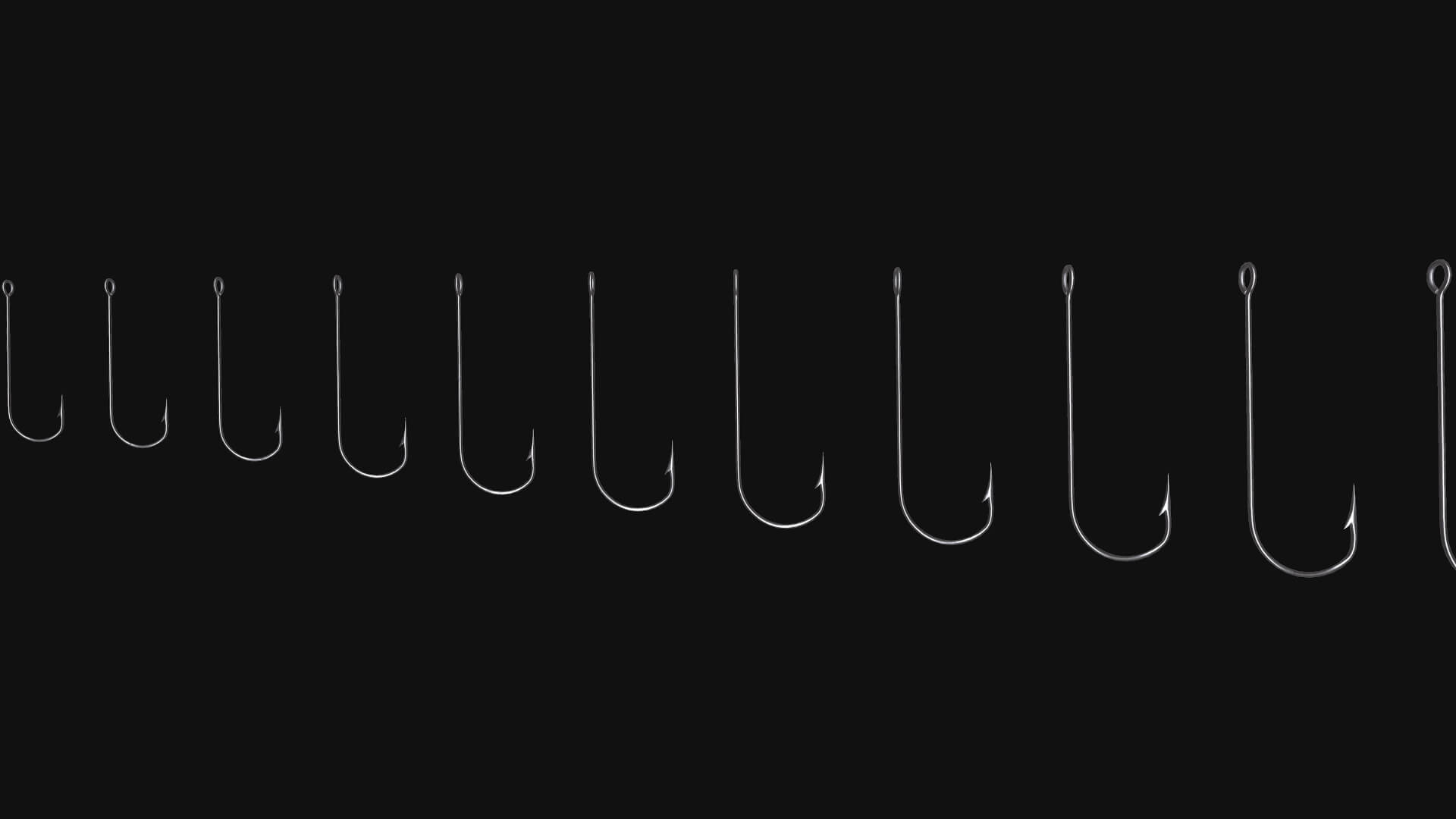 Fishing Hooks - 3D Model by Grishmanovskij Anton