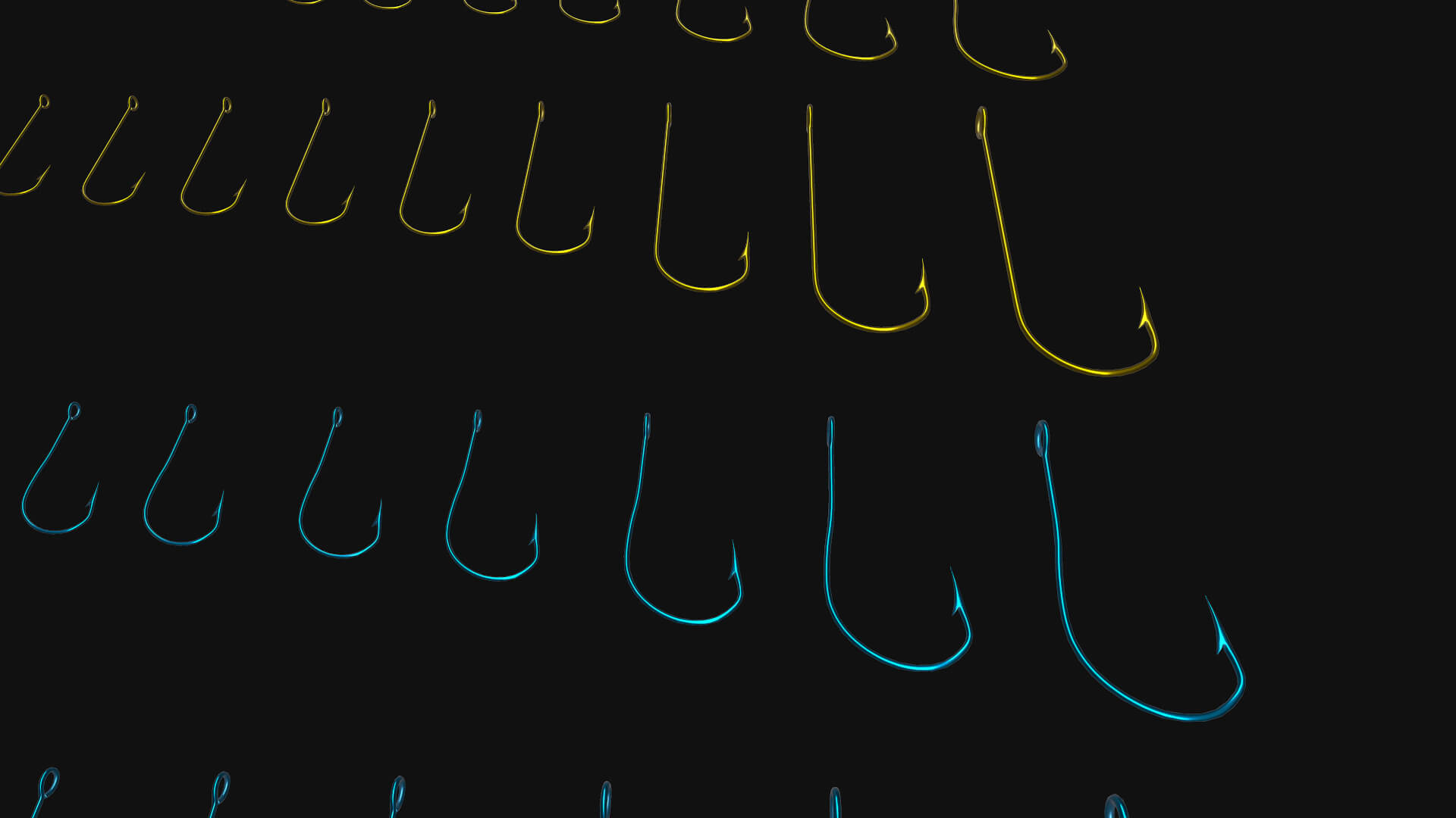 Fishing Hooks - 3D Model by Grishmanovskij Anton