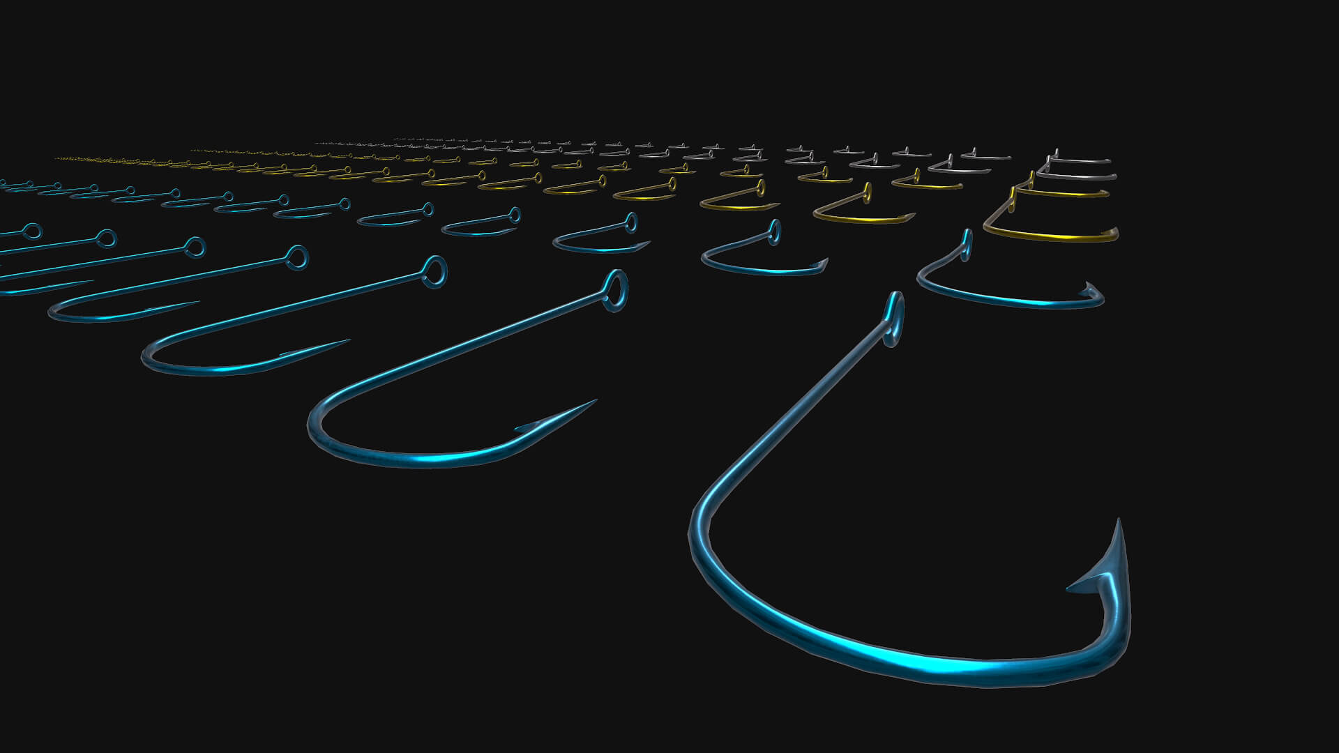 Fishing Hooks - 3D Model by Grishmanovskij Anton