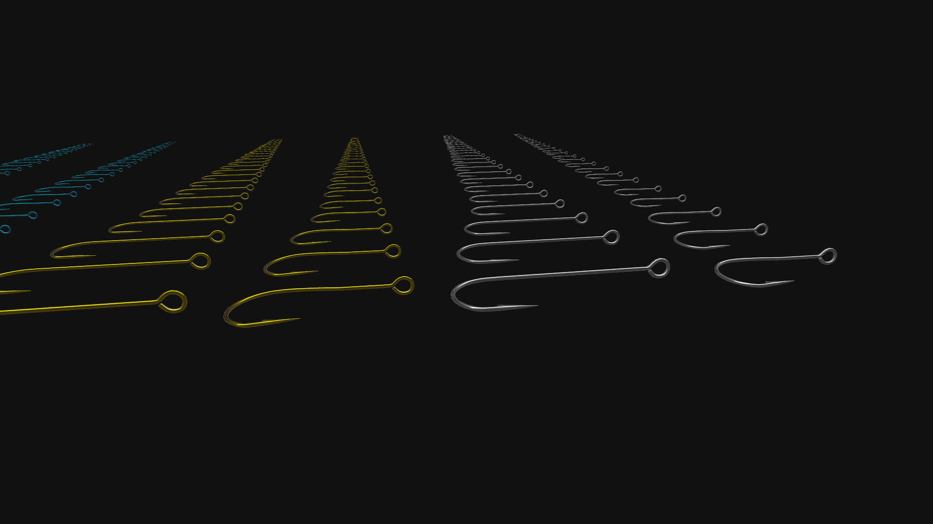 Fishing Hooks - 3D Model by Grishmanovskij Anton