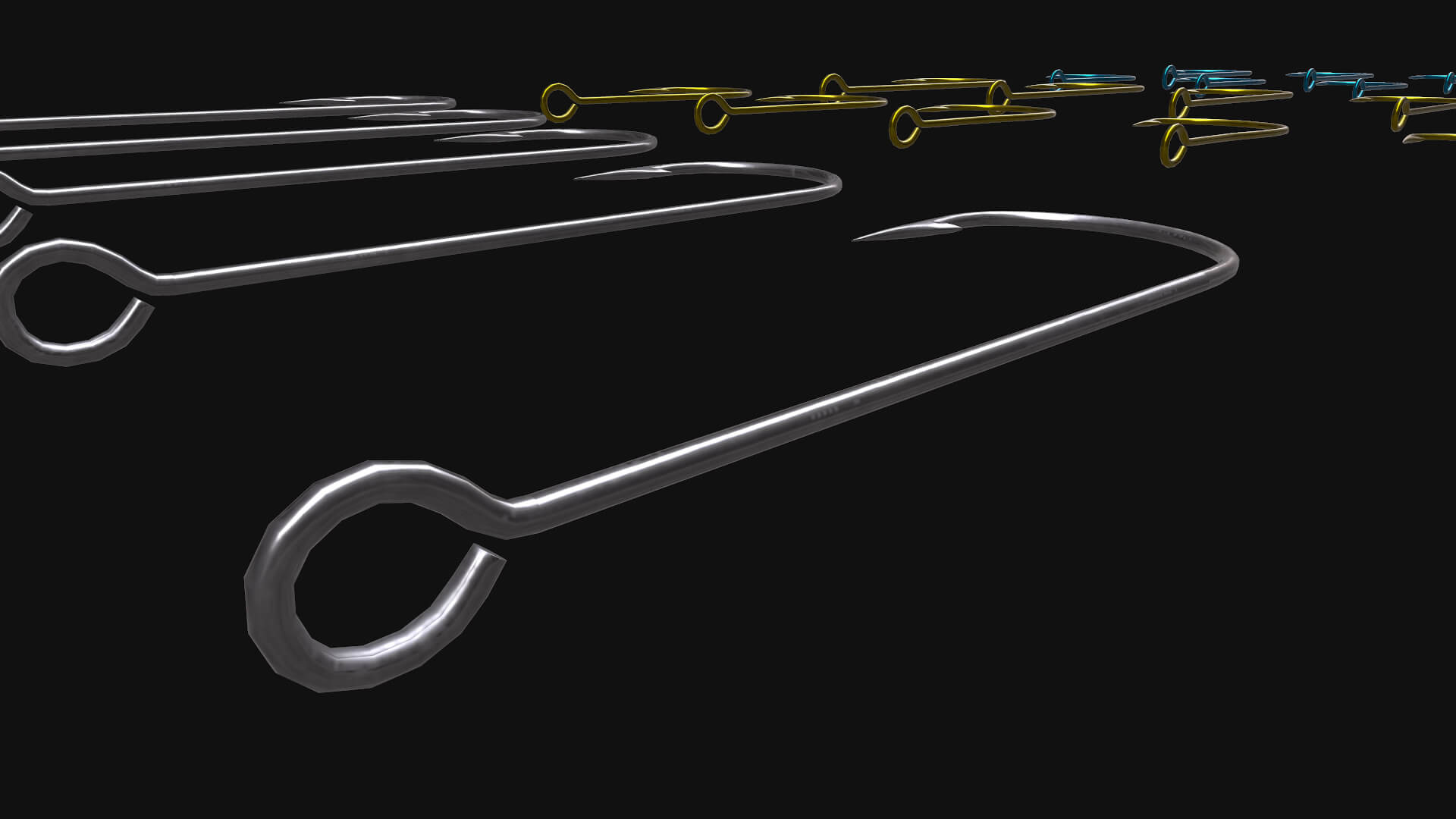 Fishing Hooks - 3D Model by Grishmanovskij Anton