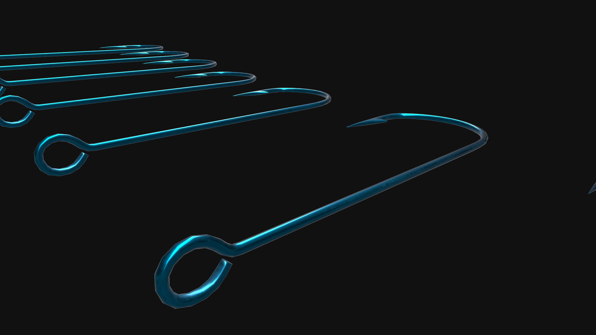 Fishing Hooks - 3D Model by Grishmanovskij Anton