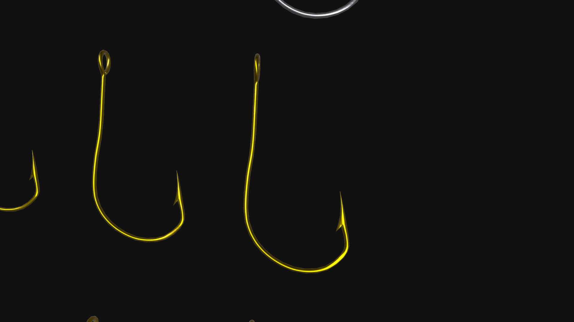 Fishing Hooks - 3D Model by Grishmanovskij Anton