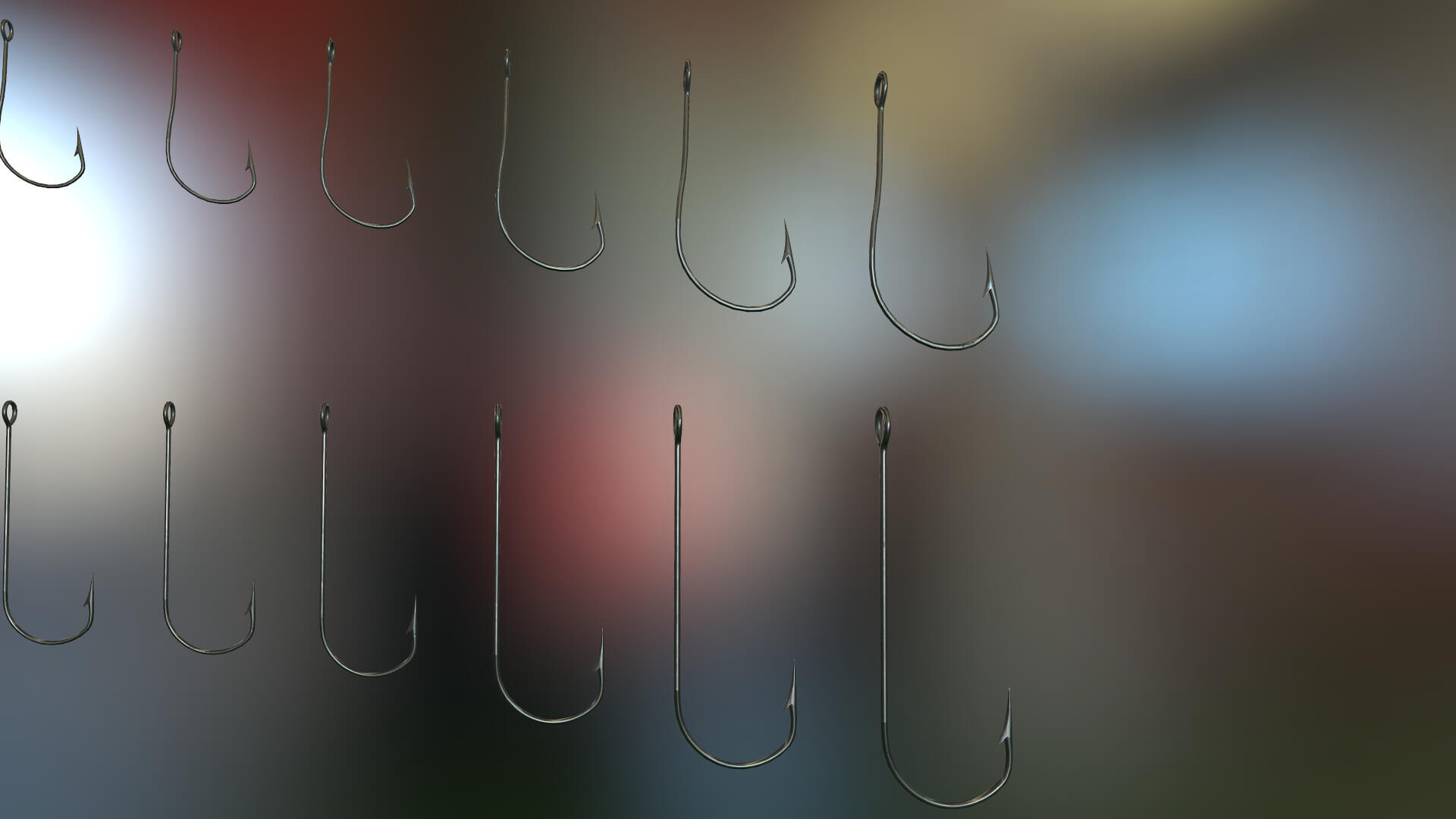 Fishing Hooks - 3D Model by Grishmanovskij Anton