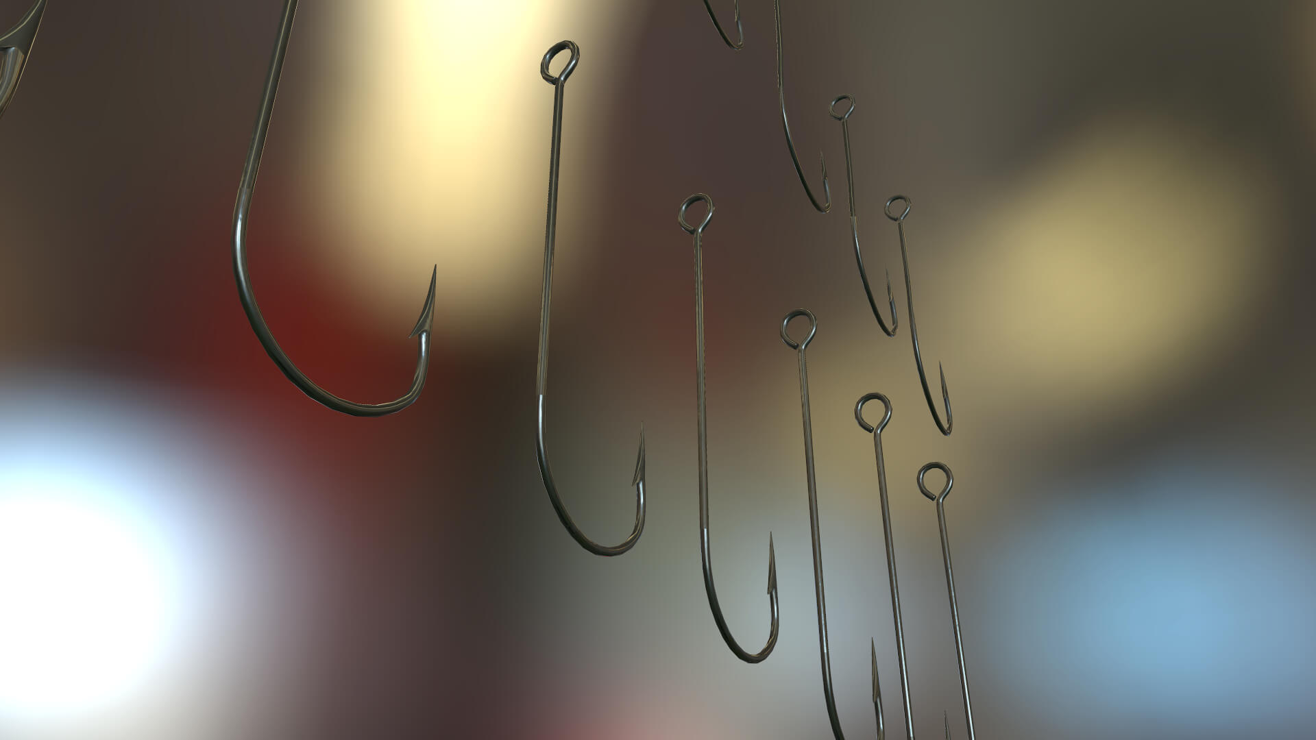 Fishing Hooks - 3D Model by Grishmanovskij Anton