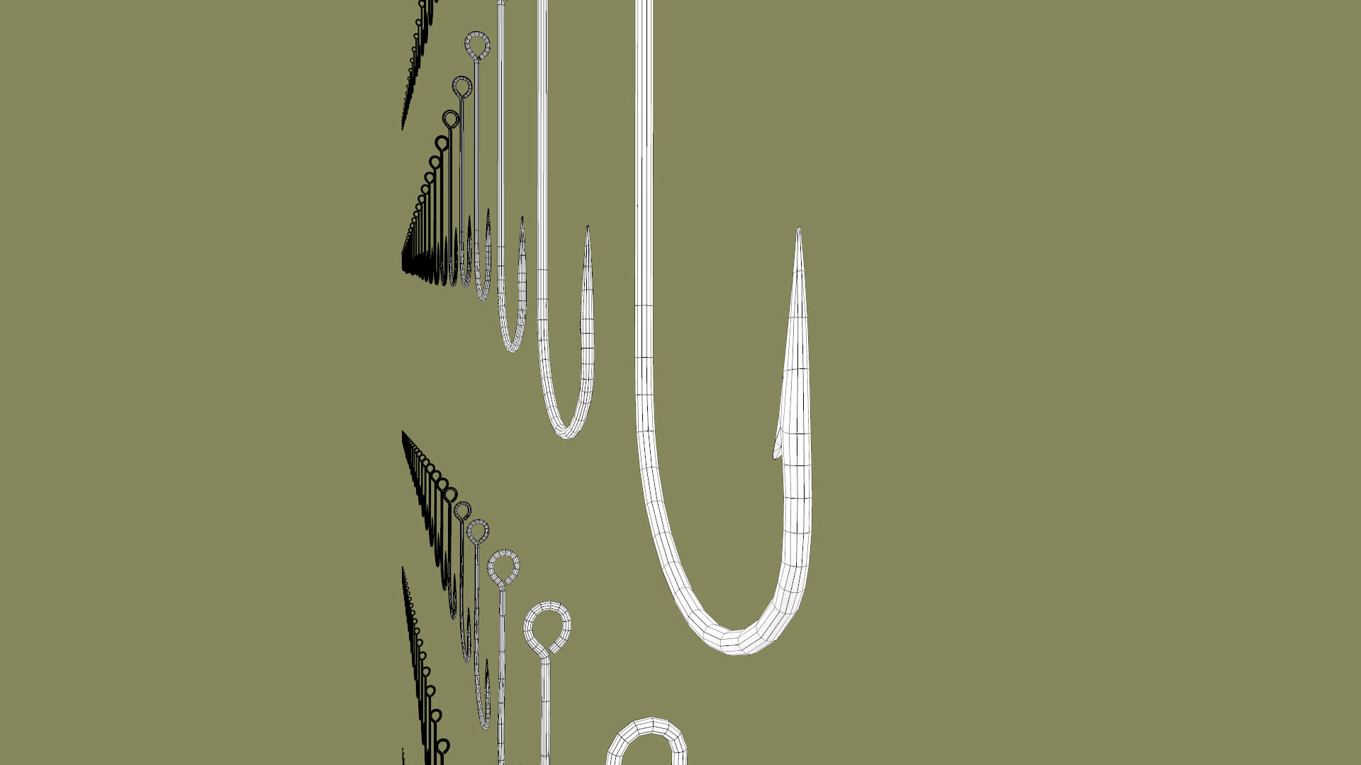 Fishing Hooks - 3D Model by Grishmanovskij Anton