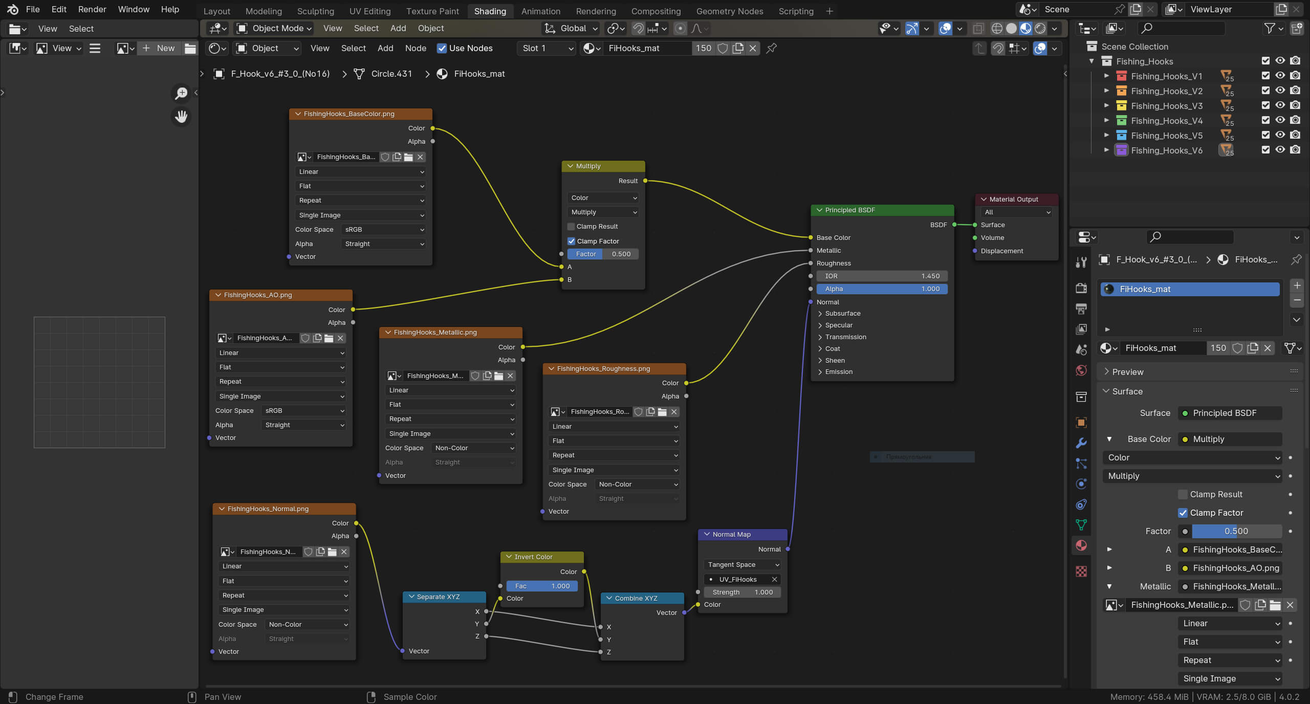 Fishing Hooks - 3D Model by Grishmanovskij Anton