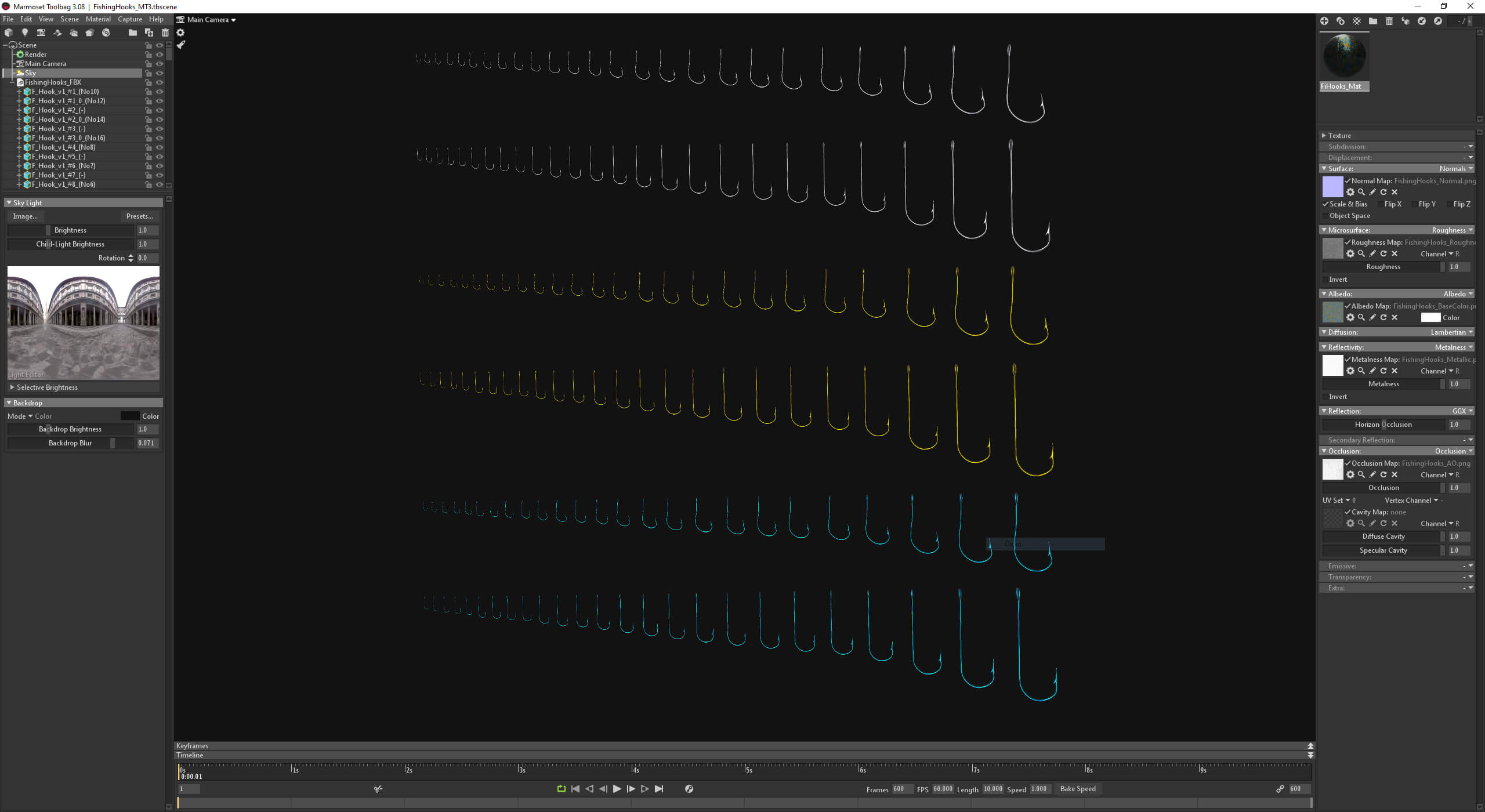 Fishing Hooks - 3D Model by Grishmanovskij Anton