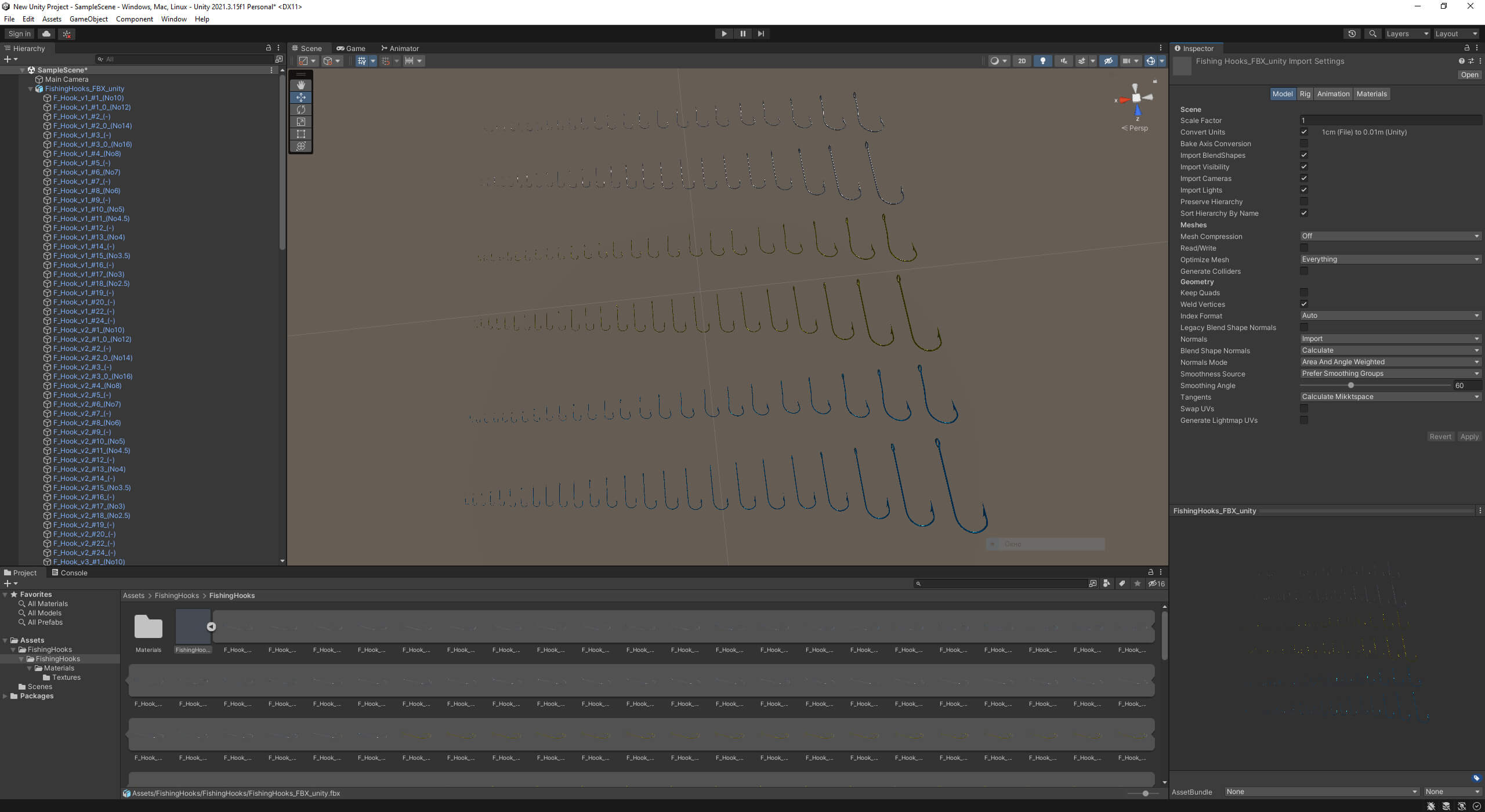 Fishing Hooks - 3D Model by Grishmanovskij Anton