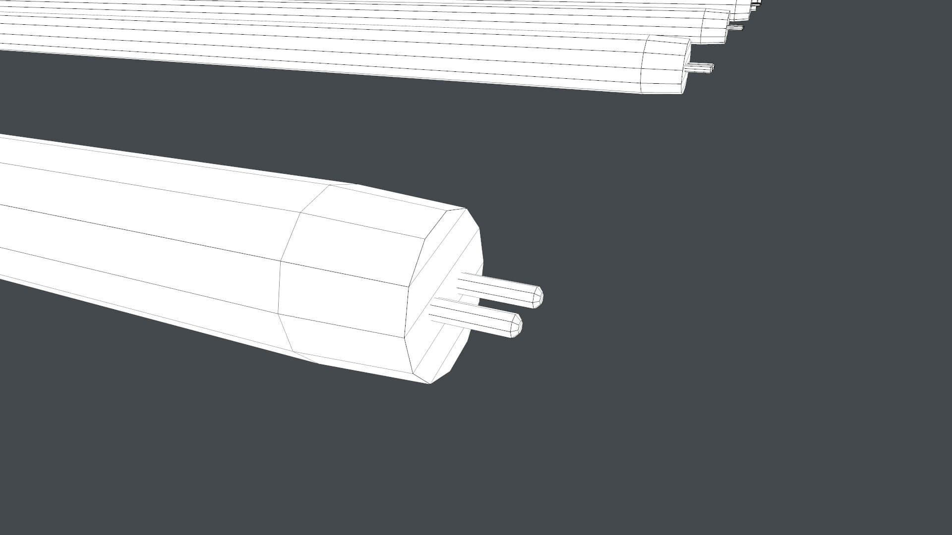 Fluorescent Lamps - 3D Model by Grishmanovskij Anton