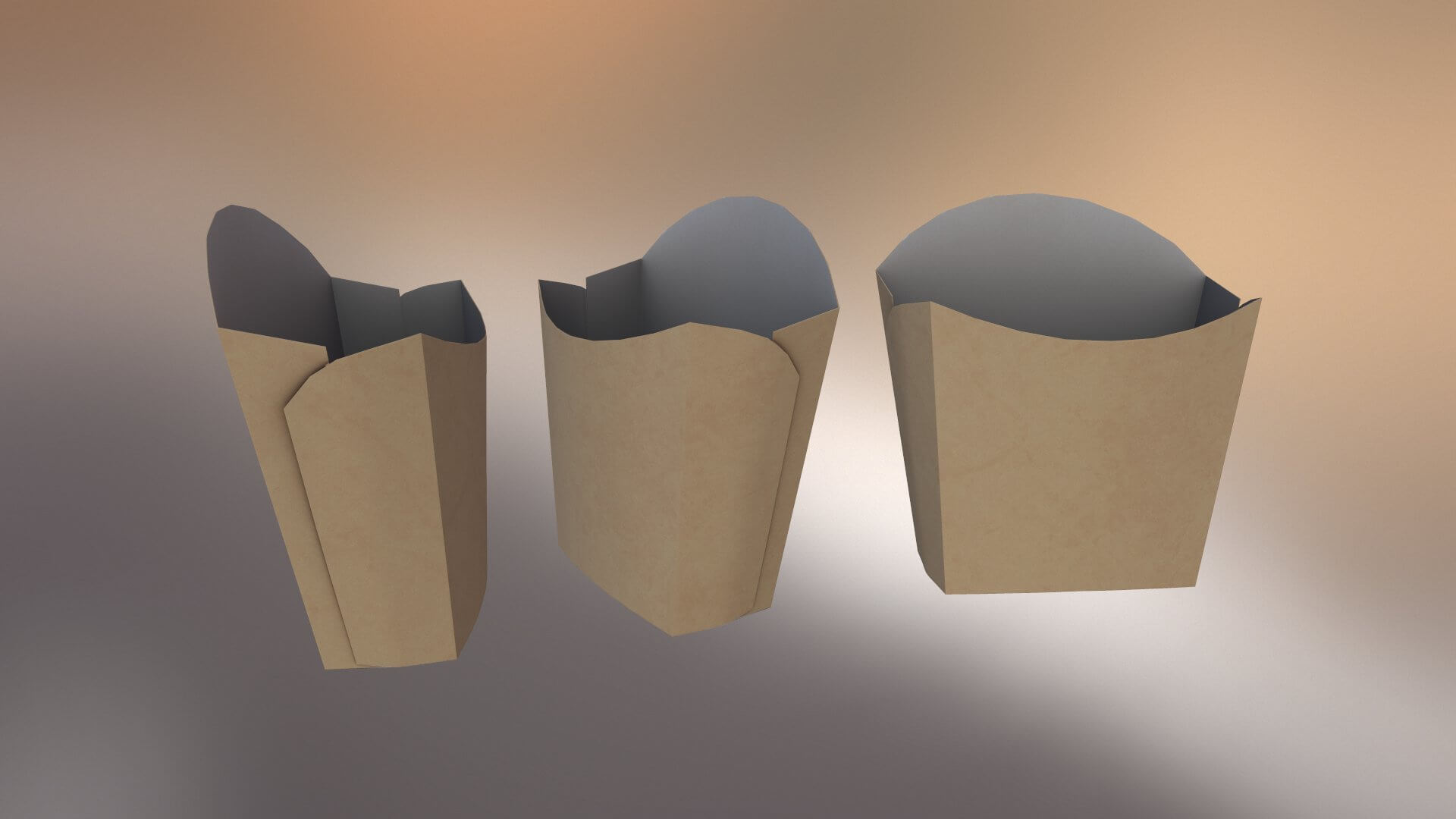 Fries Packing Box - 3D Model by Grishmanovskij Anton