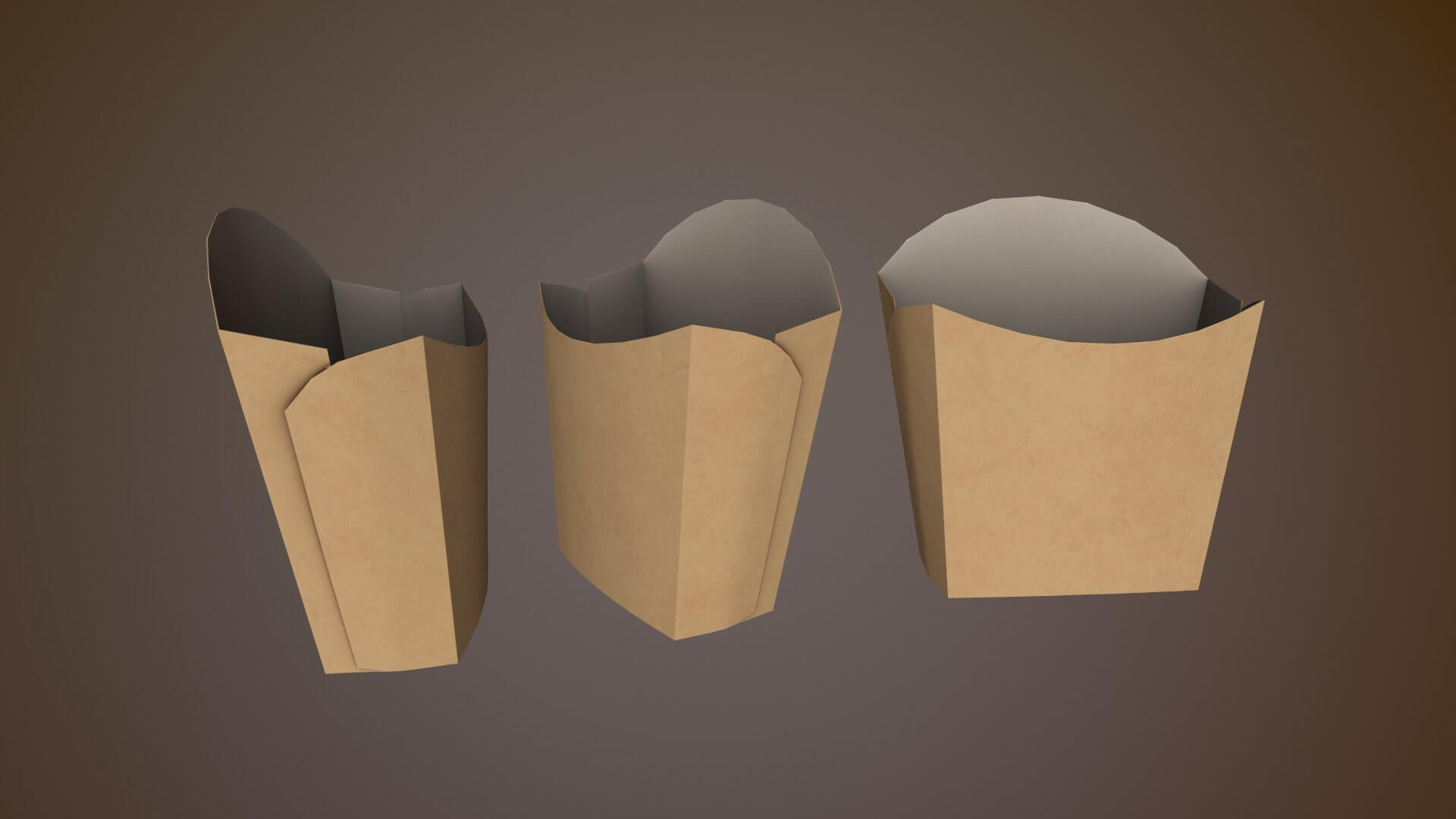 Fries Packing Box - 3D Model by Grishmanovskij Anton