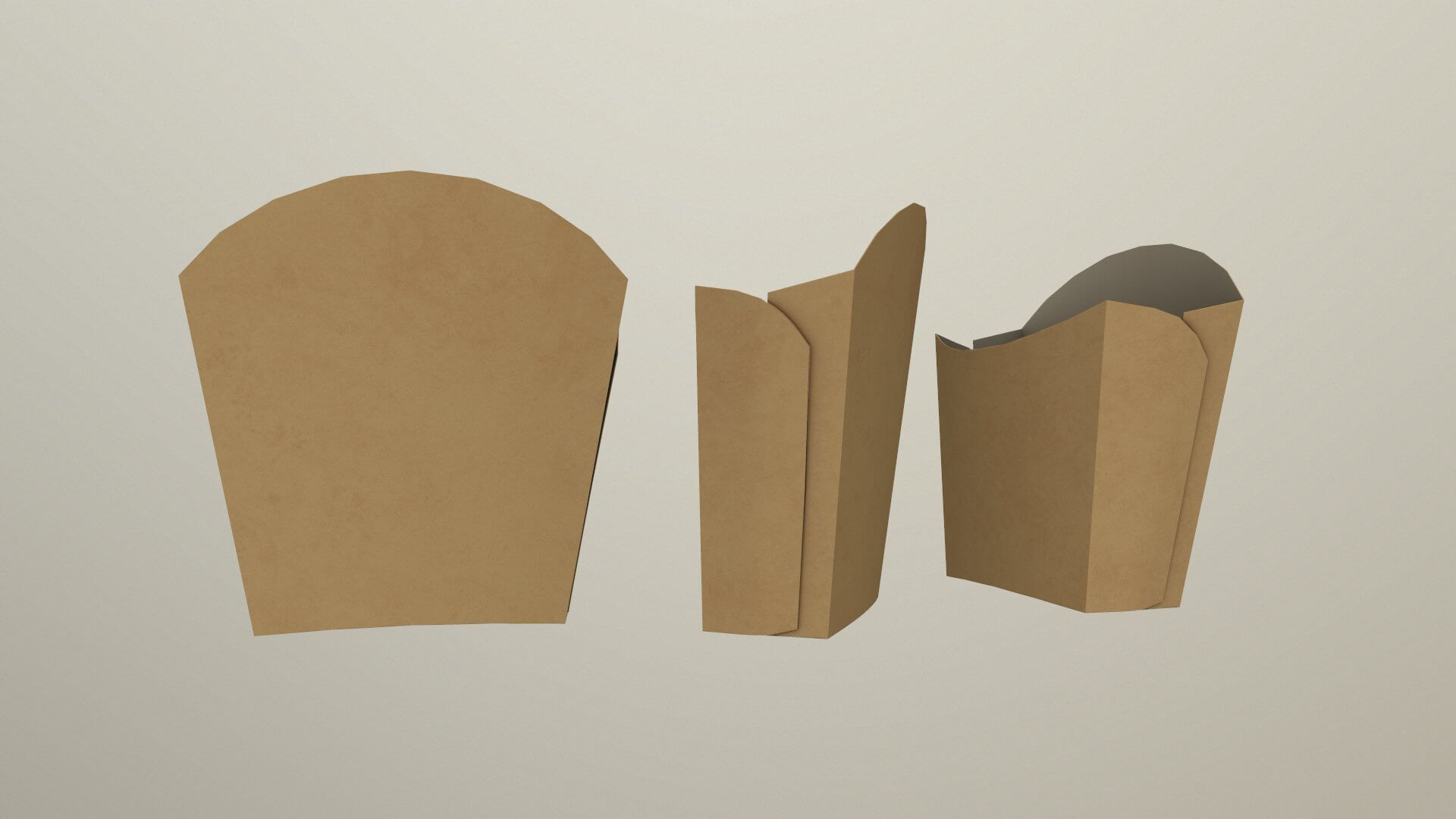 Fries Packing Box - 3D Model by Grishmanovskij Anton