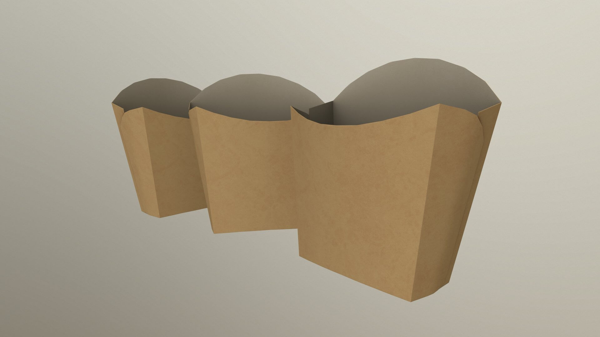 Fries Packing Box - 3D Model by Grishmanovskij Anton