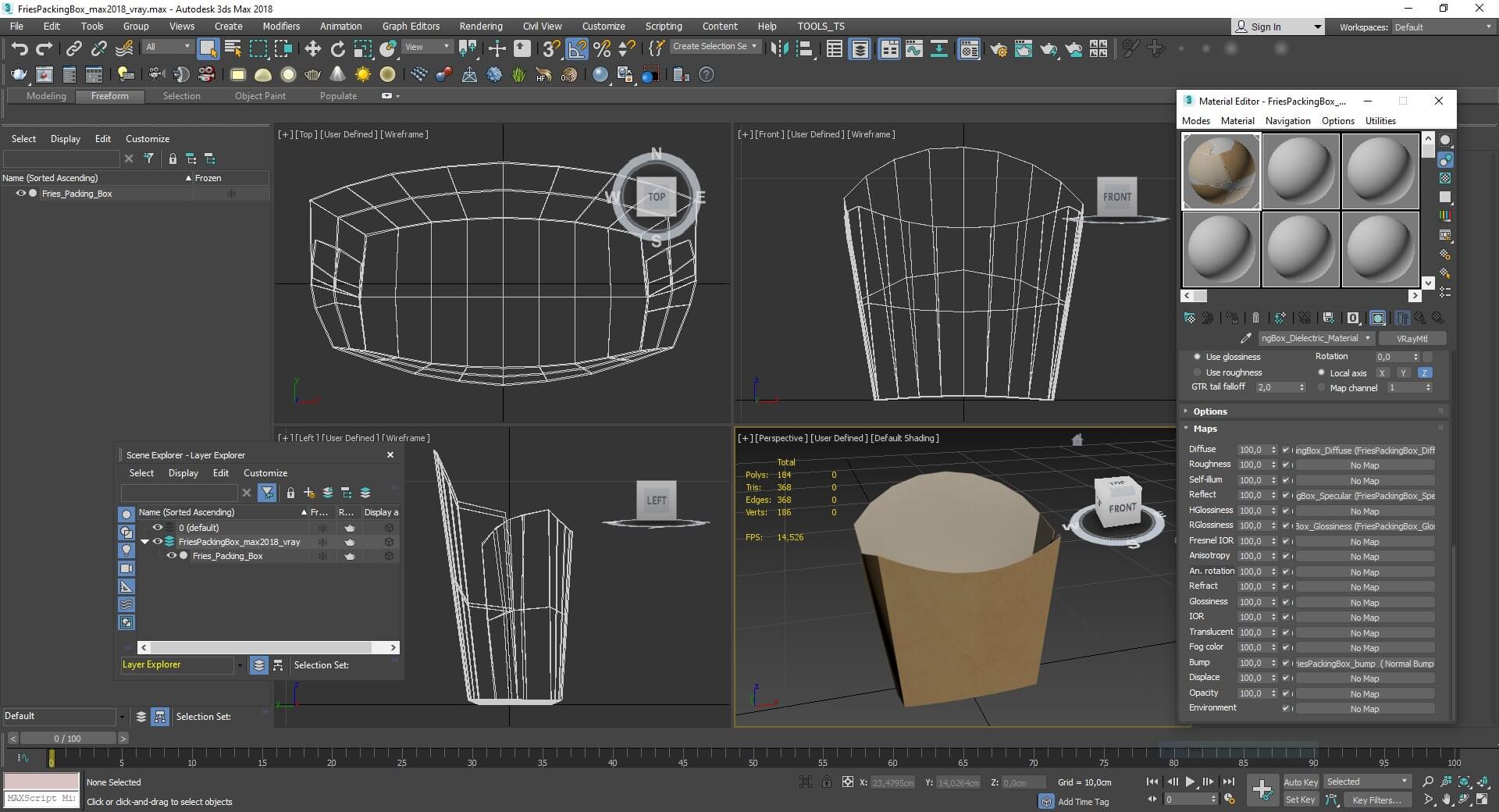 Fries Packing Box - 3D Model by Grishmanovskij Anton