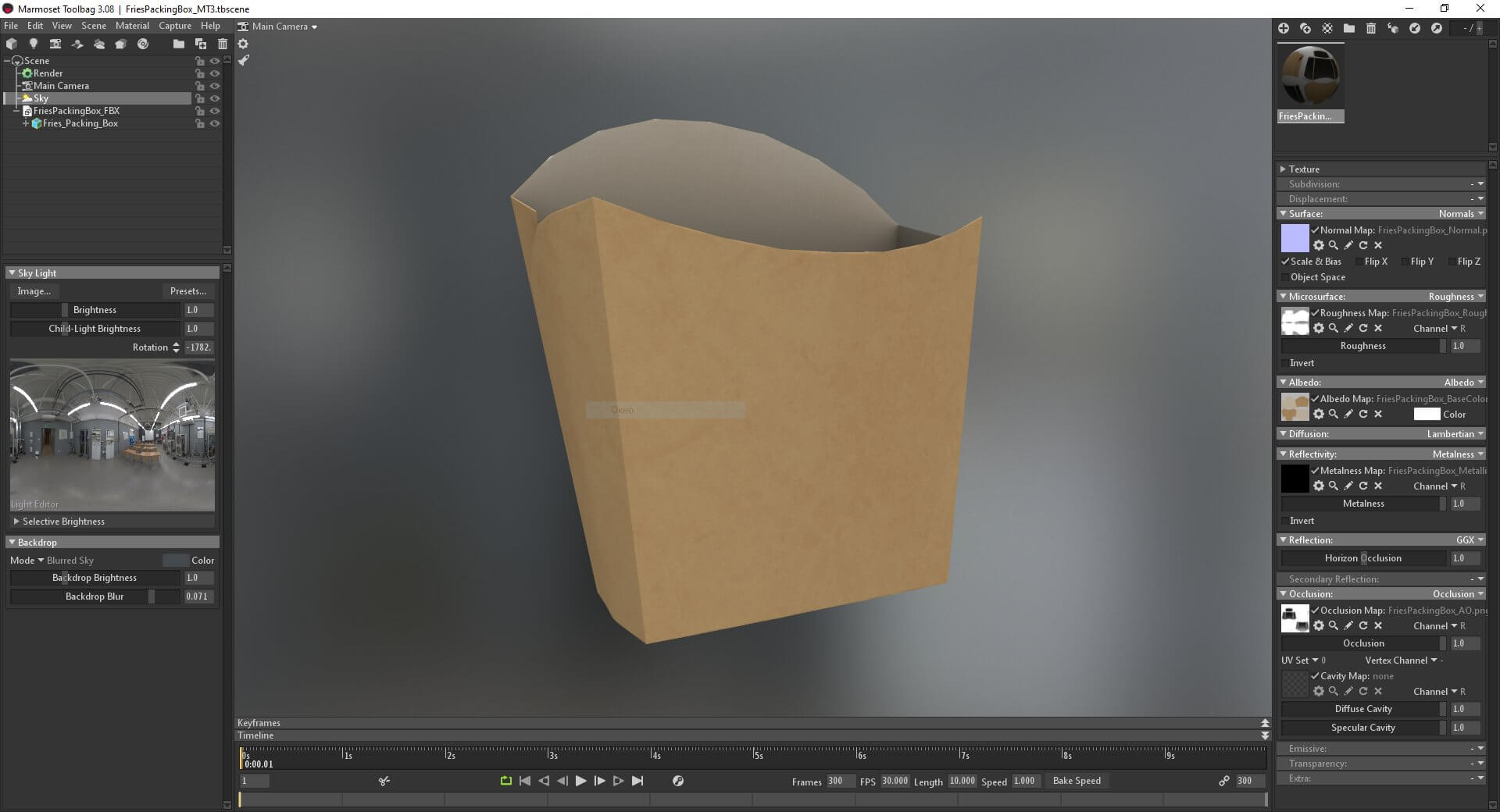 Fries Packing Box - 3D Model by Grishmanovskij Anton