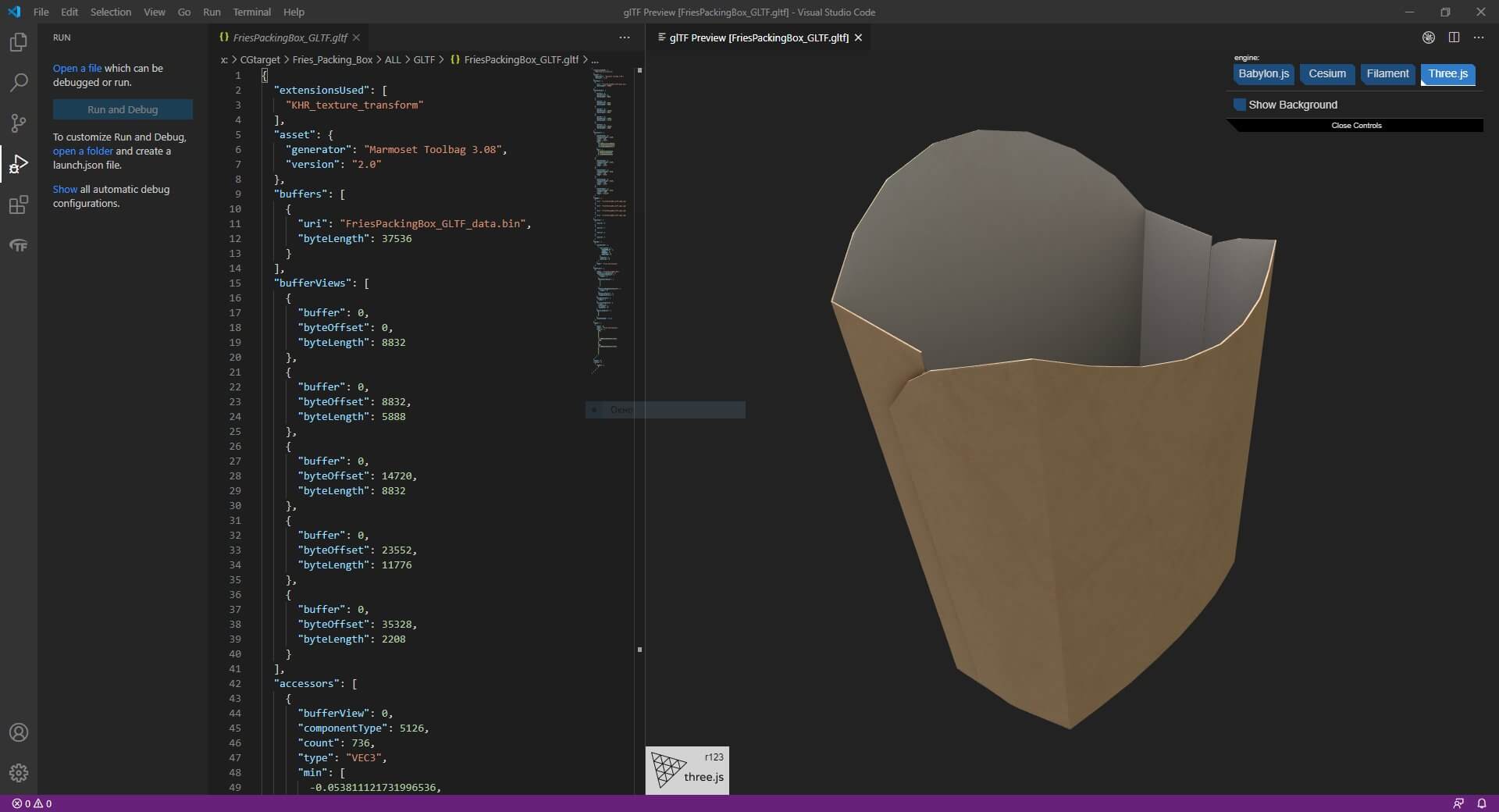 Fries Packing Box - 3D Model by Grishmanovskij Anton