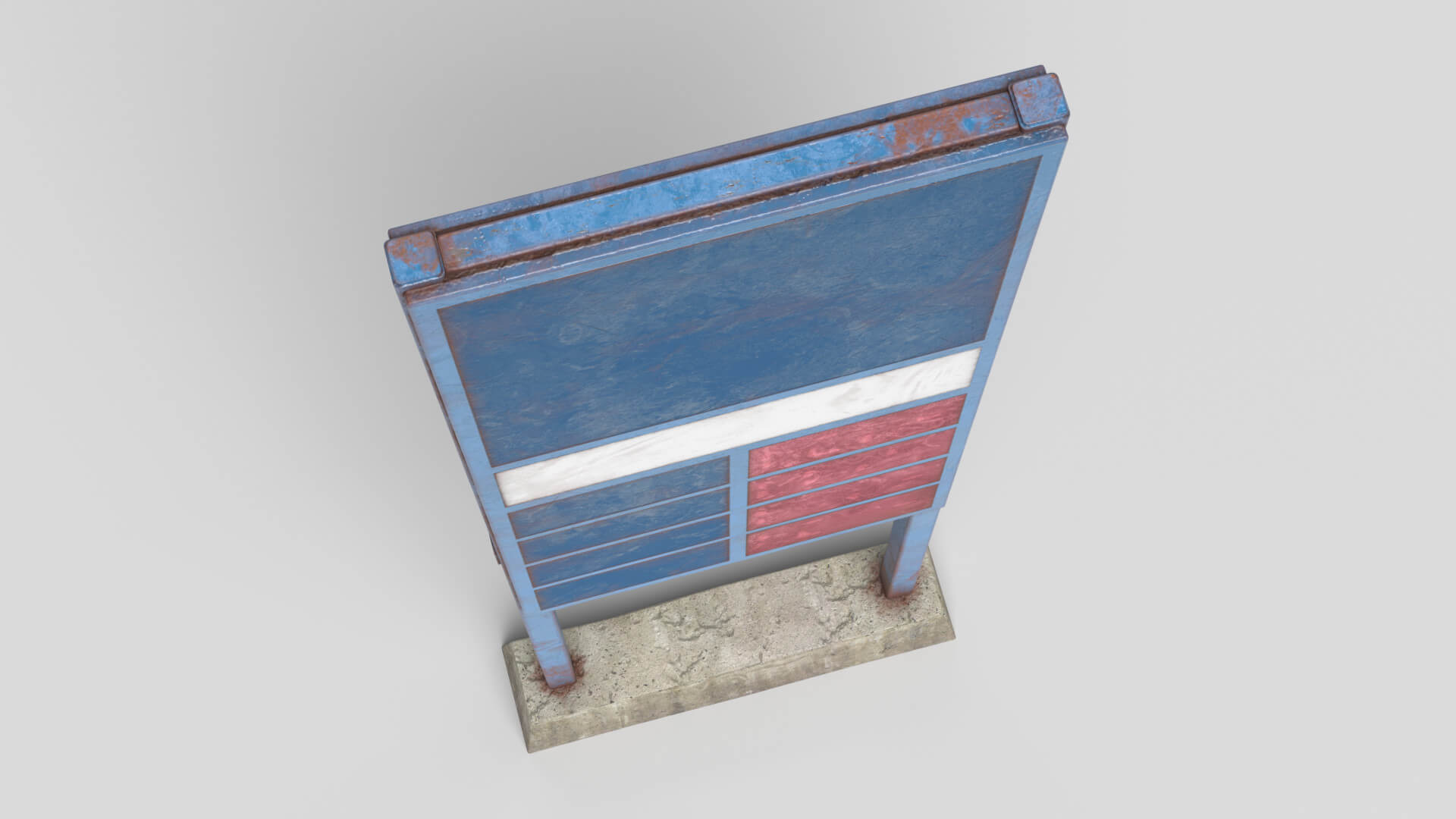 Gas Station Information Board - 3D Model by Grishmanovskij Anton