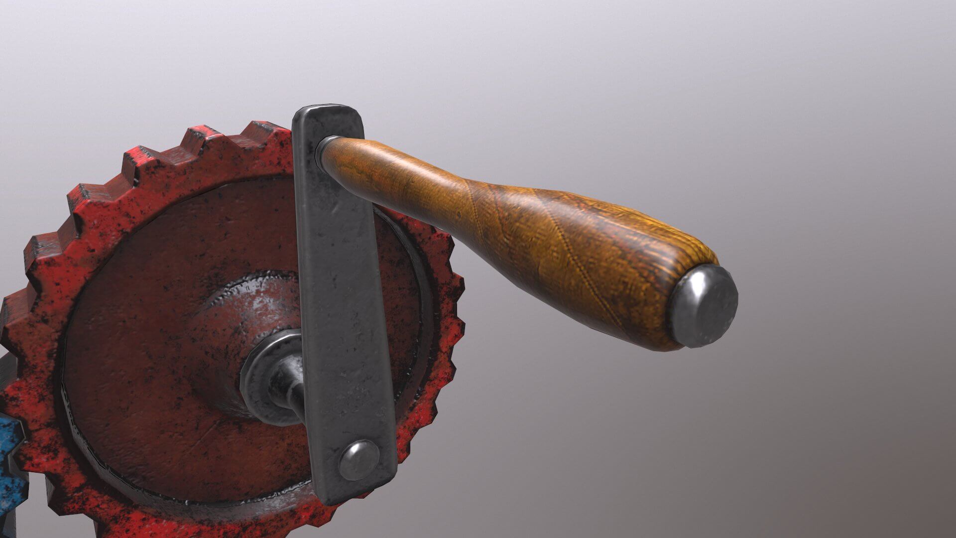 Gear Train With Handle - 3D Model by Grishmanovskij Anton